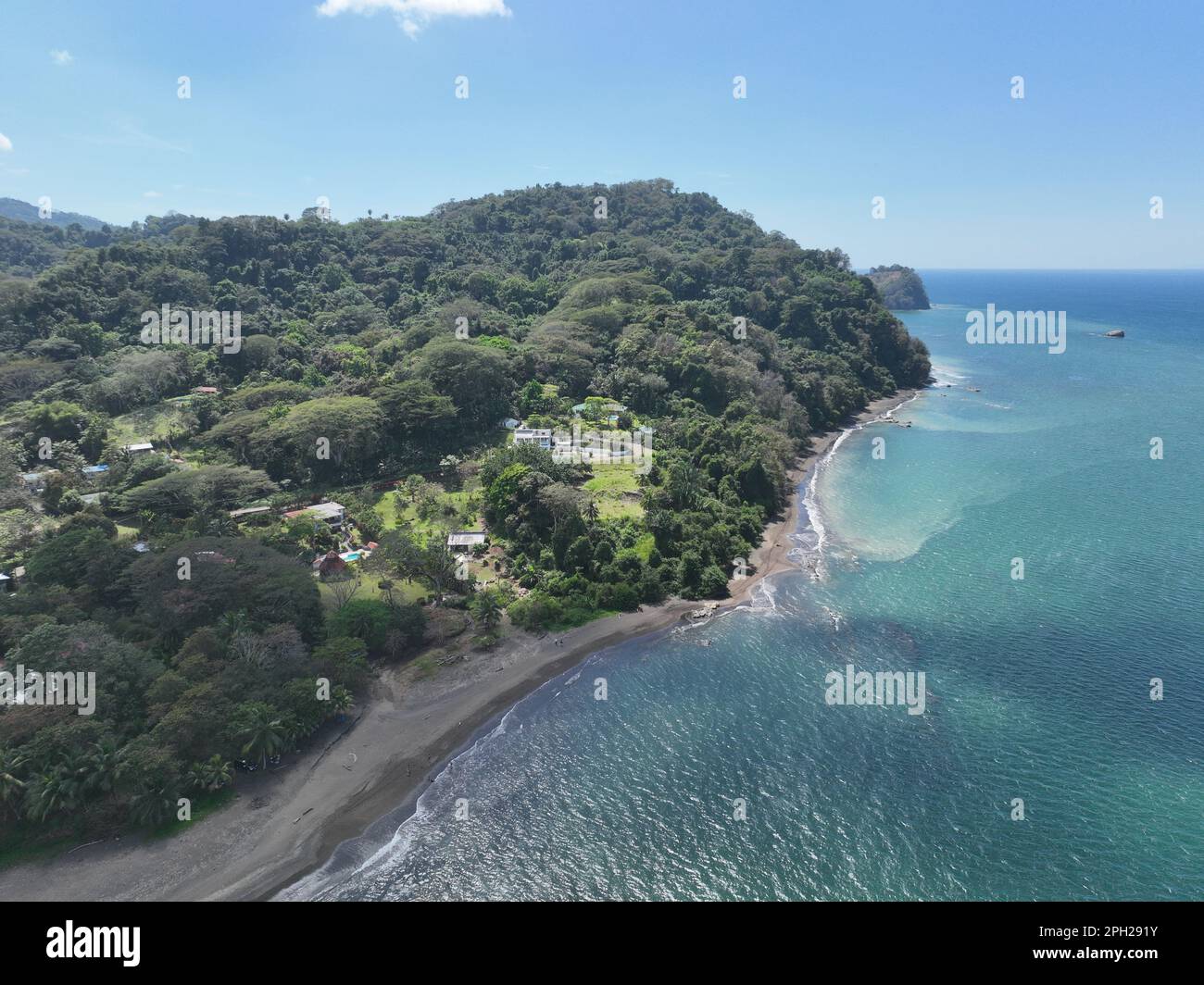 Aerial View of the Tarcoles Bay and the Ocean in Costa Rica near Jaco ...