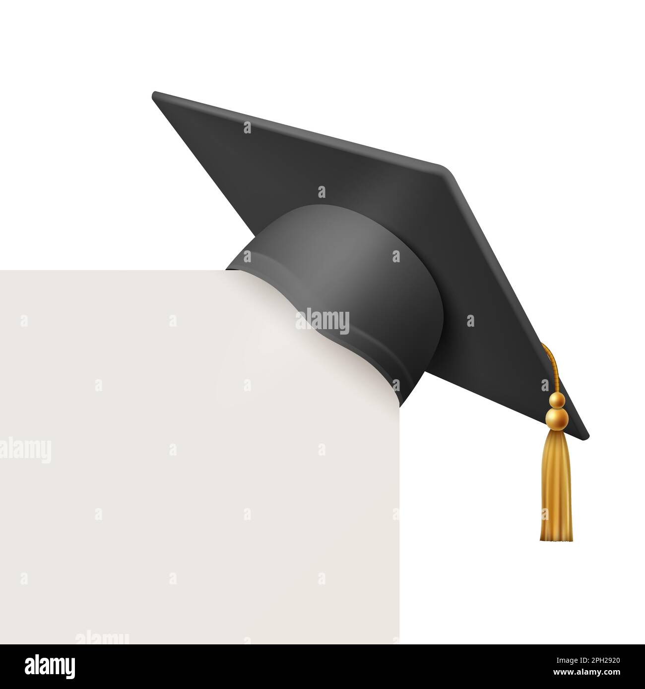 Vector 3d Realistic Black Graduate College, High School, University Cap ...