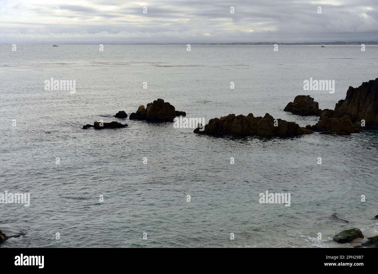 Monterey Bay from Asilomar State Marine Reserve California Stock Photo ...