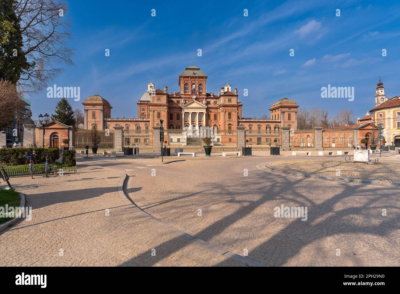 Racconigi, Cuneo, Italy - March 23, 2023: view of the majestic 11th ...