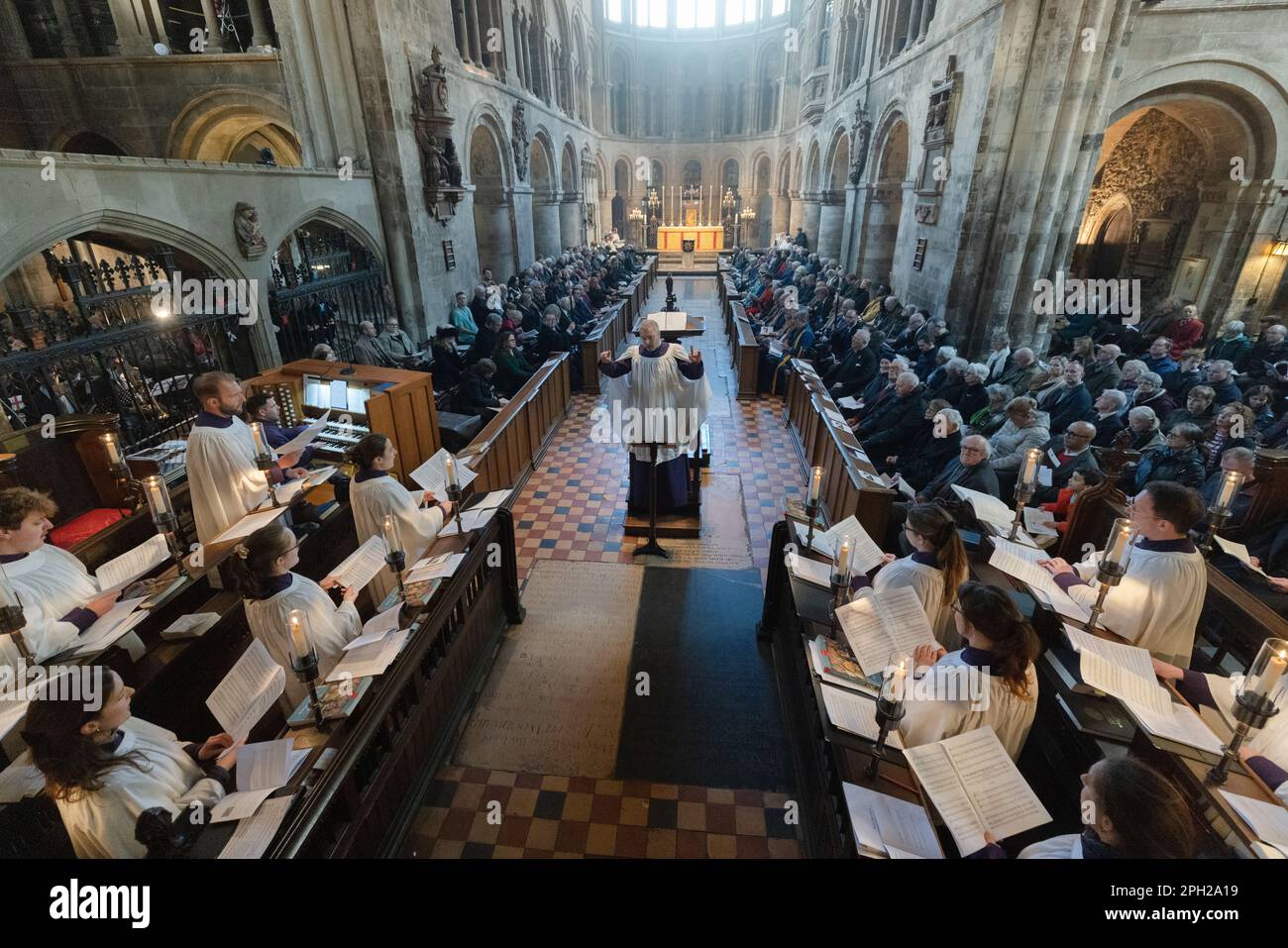 London, UK. March 24, 2023: Service at St Bartholomew the Great to ...