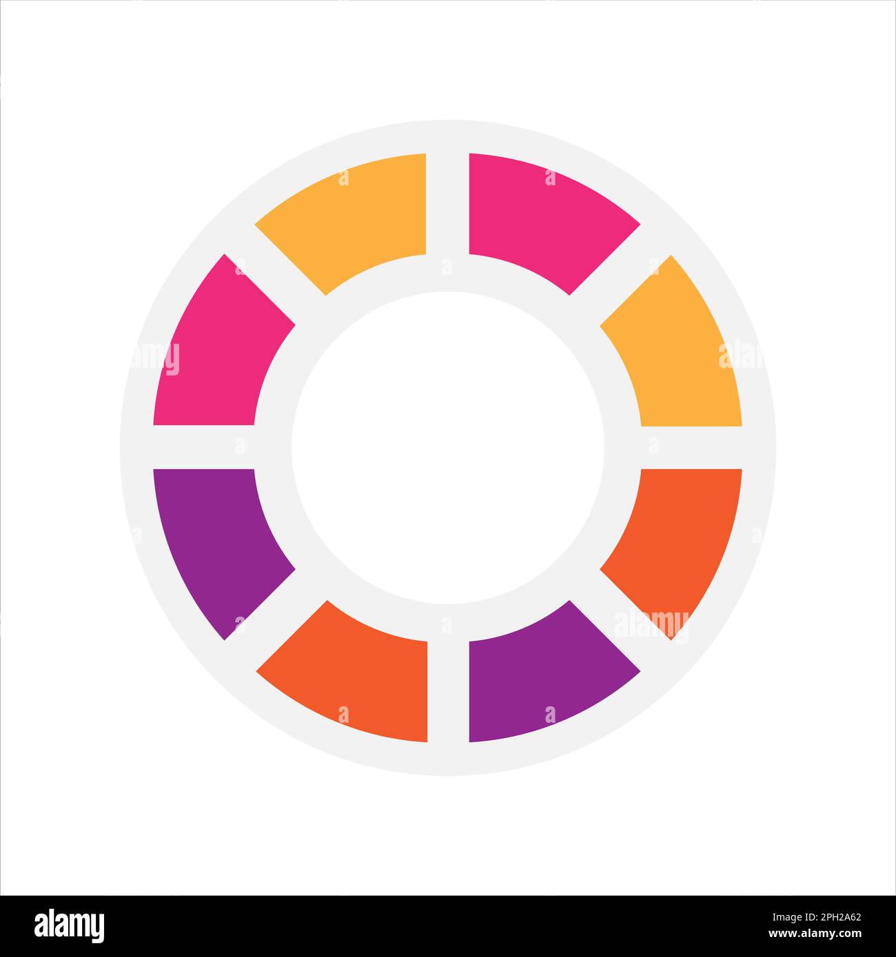 Colorful pie chart icon on white background. Vector illustration Stock ...