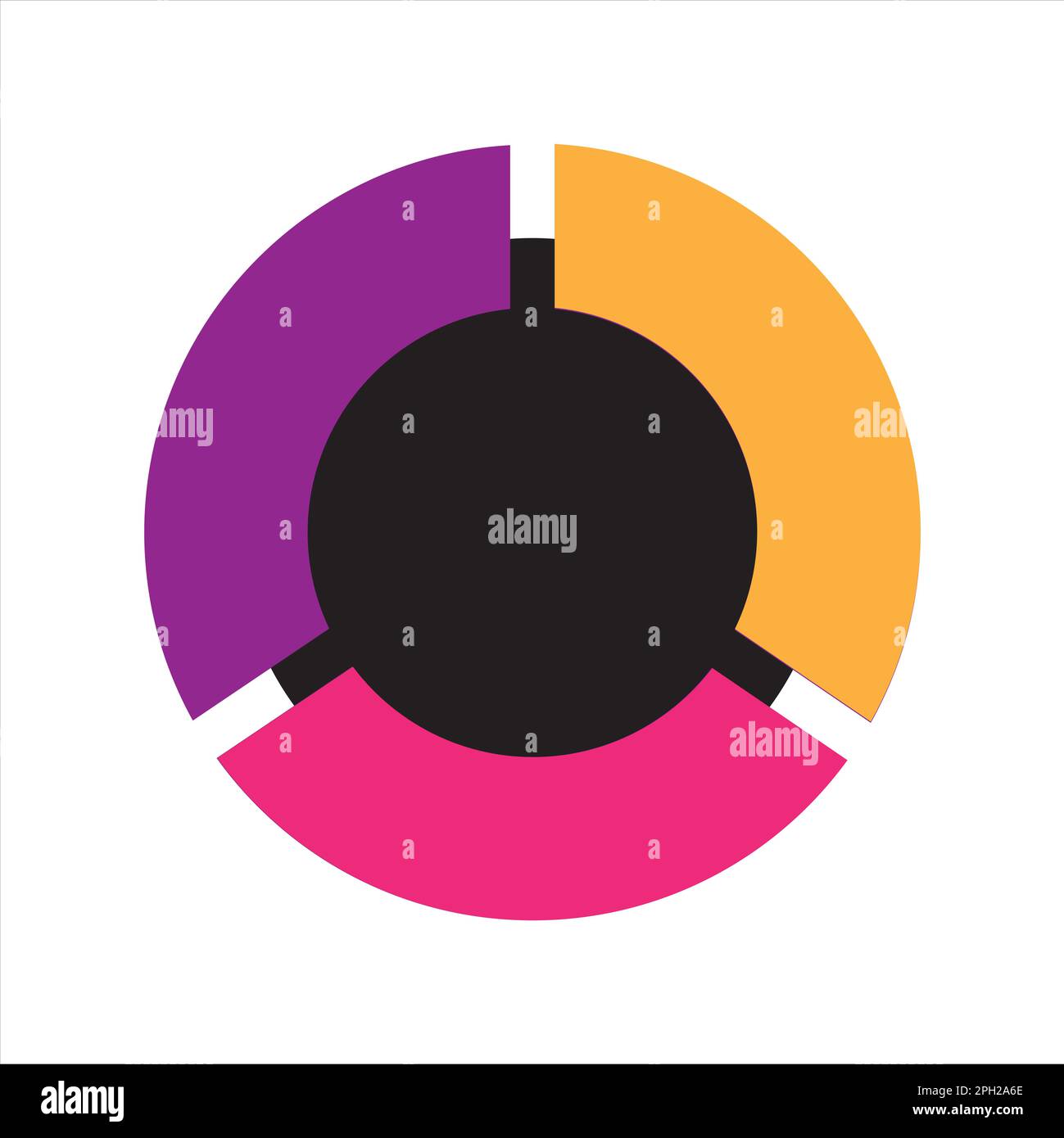 Colorful pie chart icon on white background. Vector illustration Stock ...