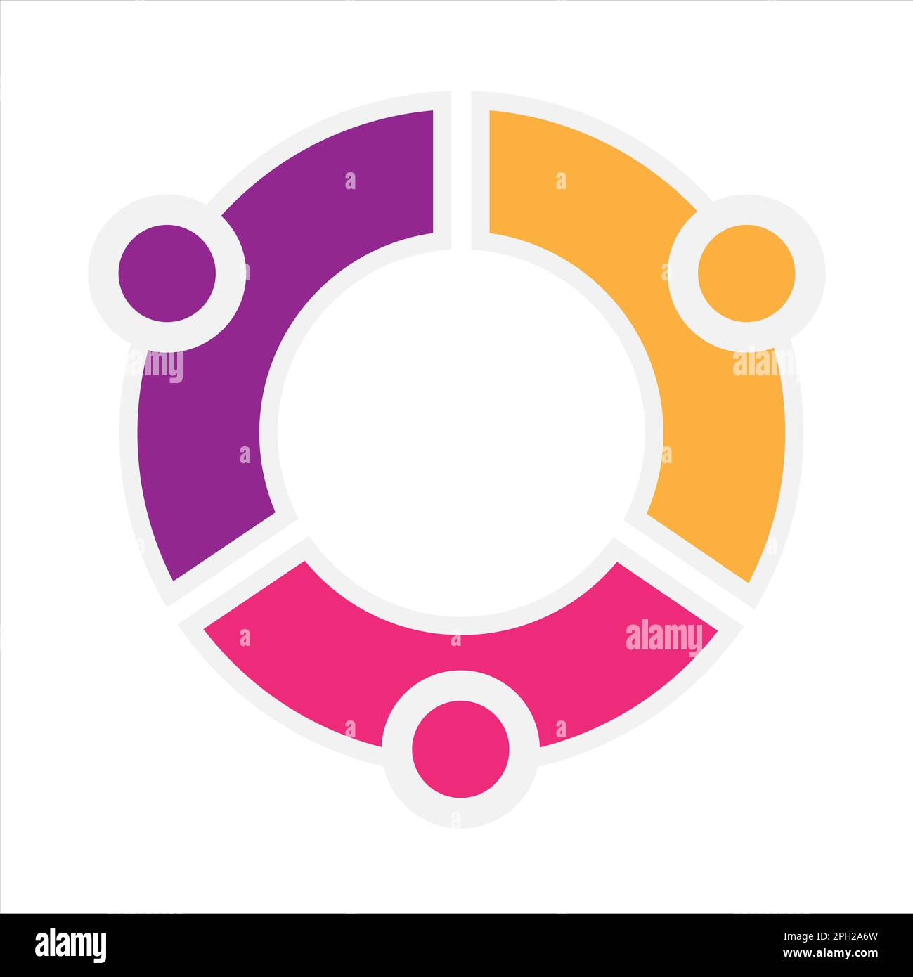 Colorful pie chart icon on white background. Vector illustration Stock ...