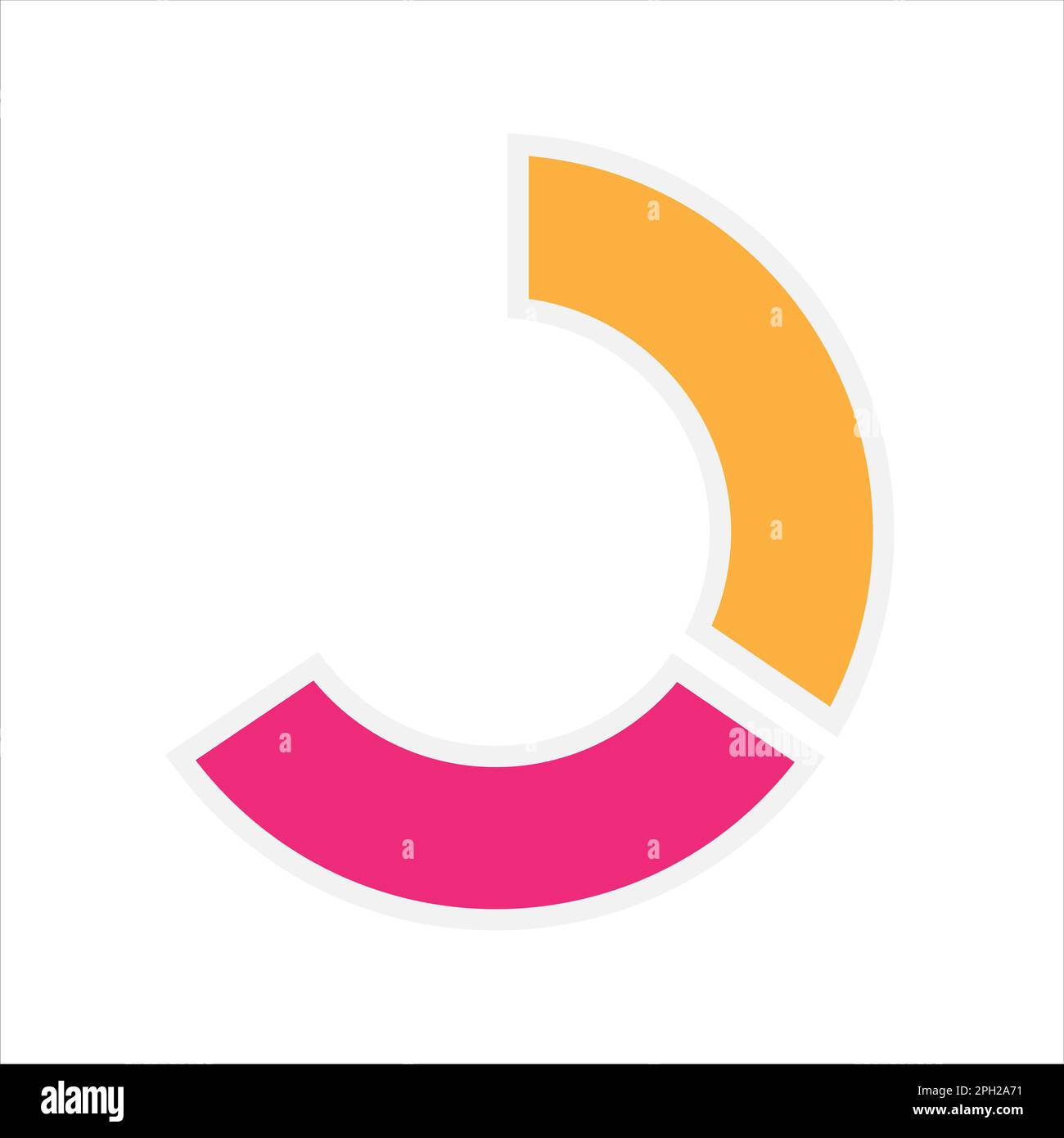 Colorful pie chart icon on white background. Vector illustration Stock ...