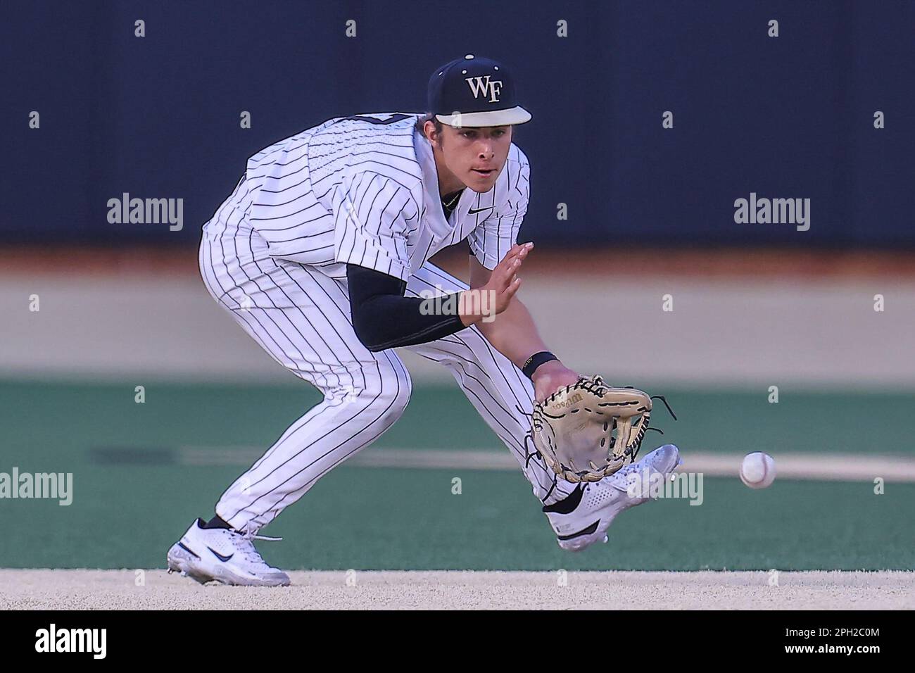 March 24, 2023: Wake Forest University freshman Marek Houston (7) makes ...
