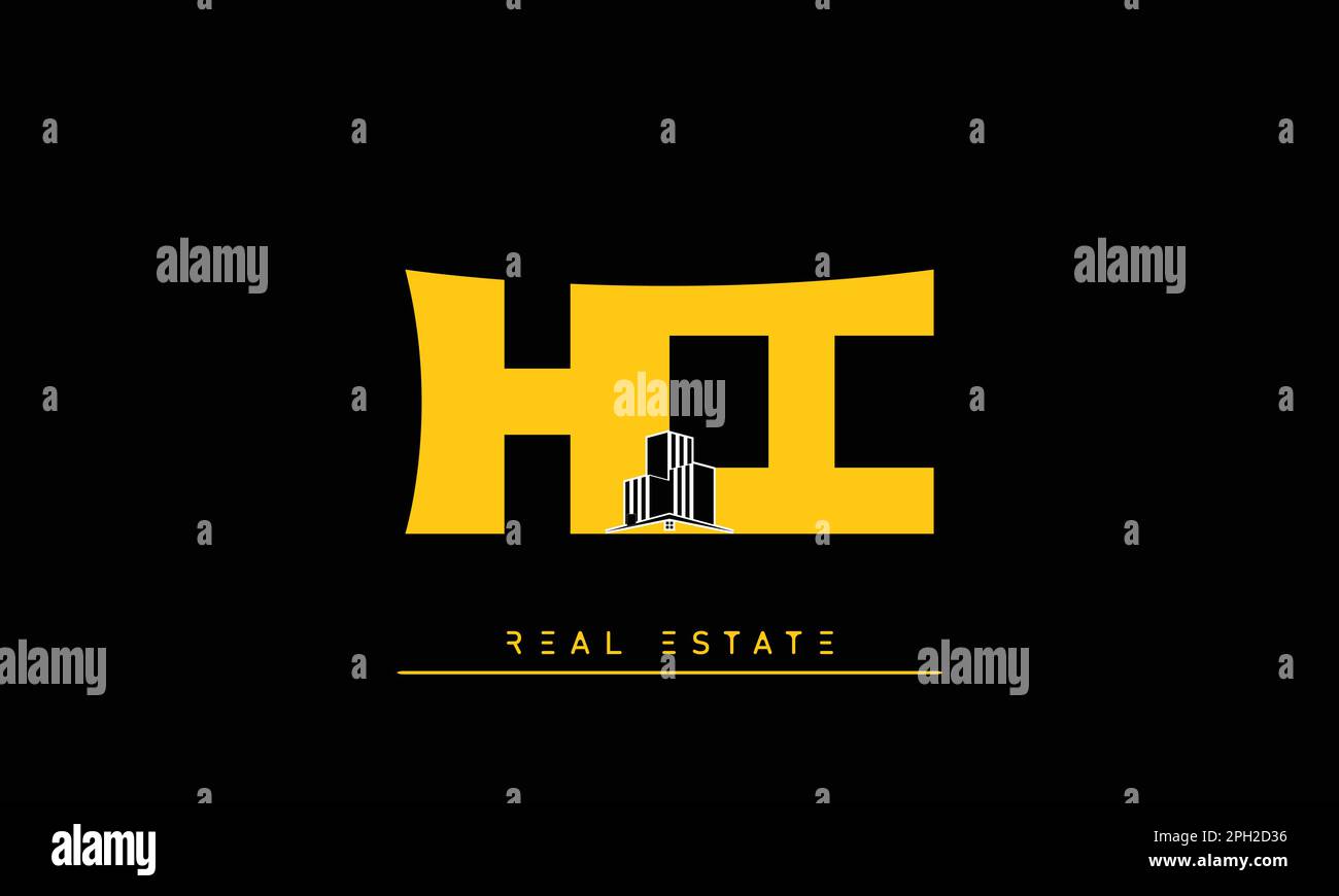 Hi real estate initials logo hi-res stock photography and images - Alamy