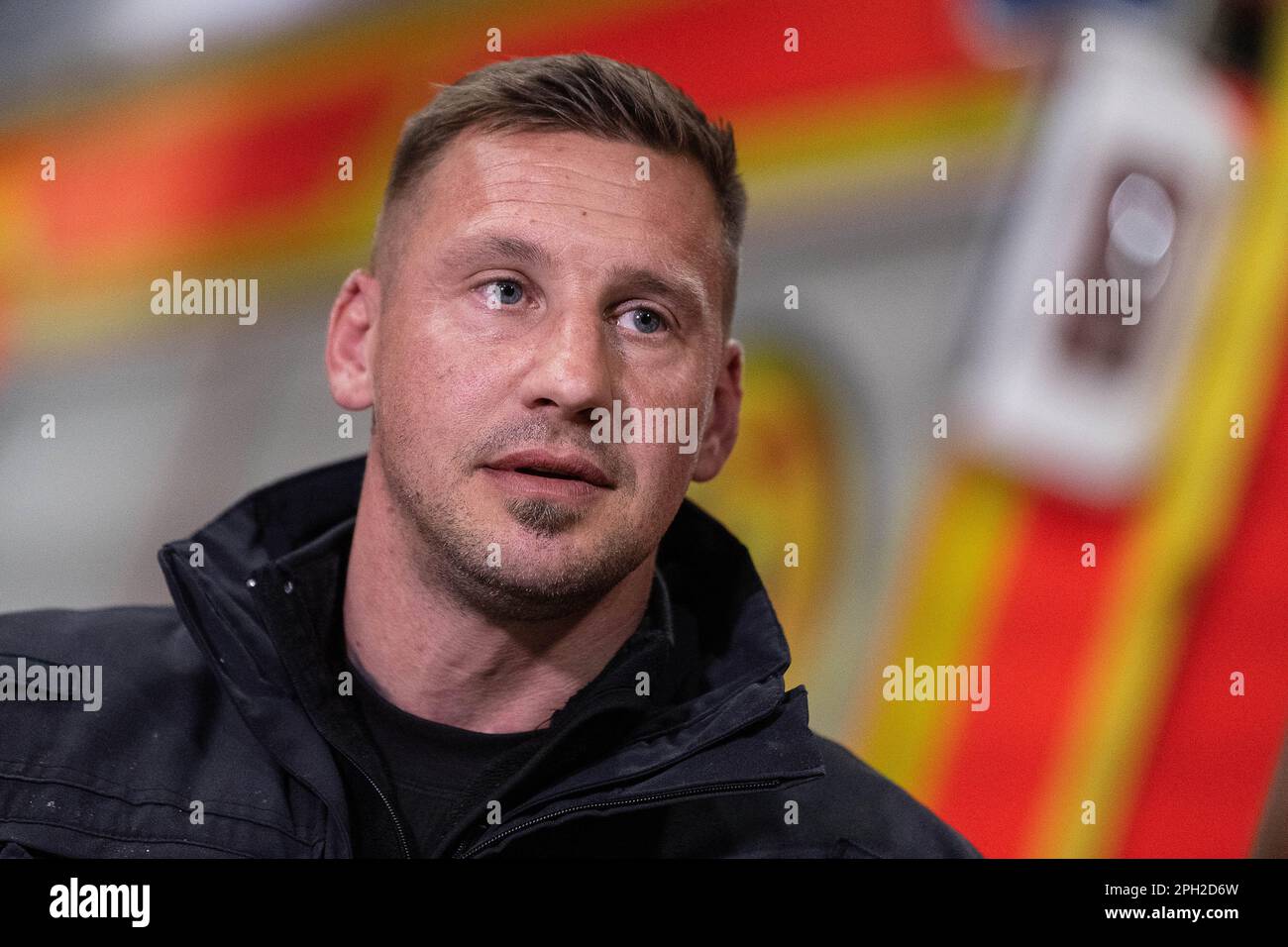 25 March 2023, Lower Saxony, Göttingen: Thorsten Lüdeke, blaster at the ...