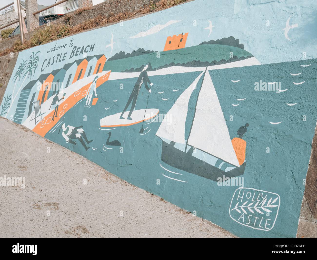 Holly Astle Mural, Water Activities, Castle Beach, Falmouth, Cornwall ...