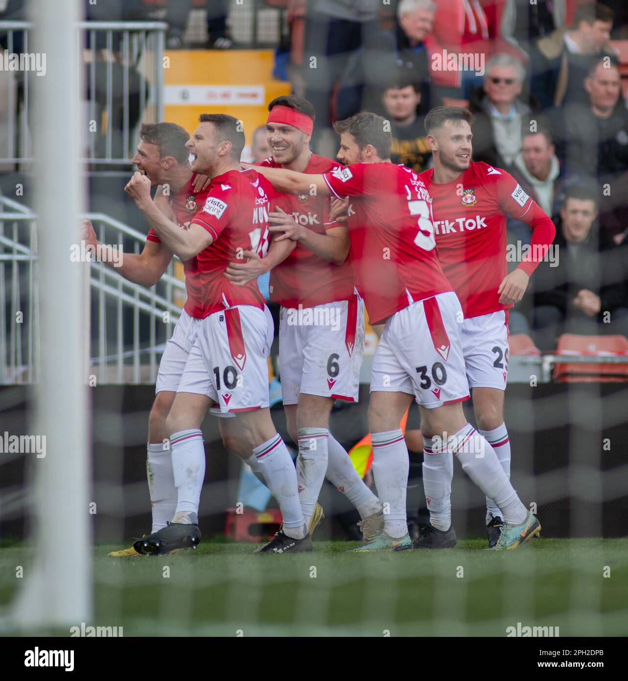 Wrexham, Wrexham County Borough, Wales. 25th March 2023. Wrexham team ...