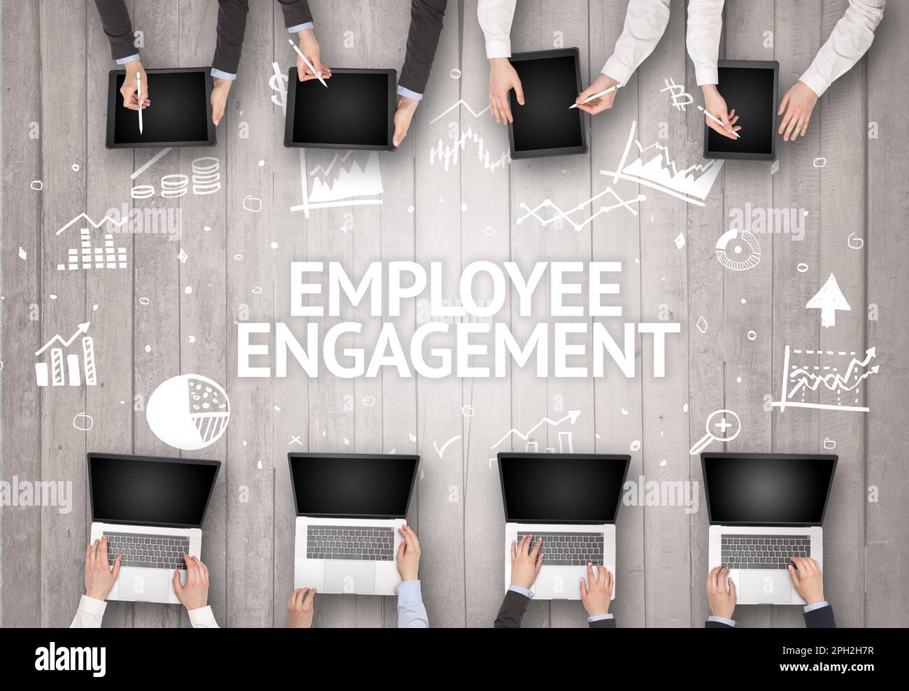 Group of Busy People Working in an Office Stock Photo - Alamy