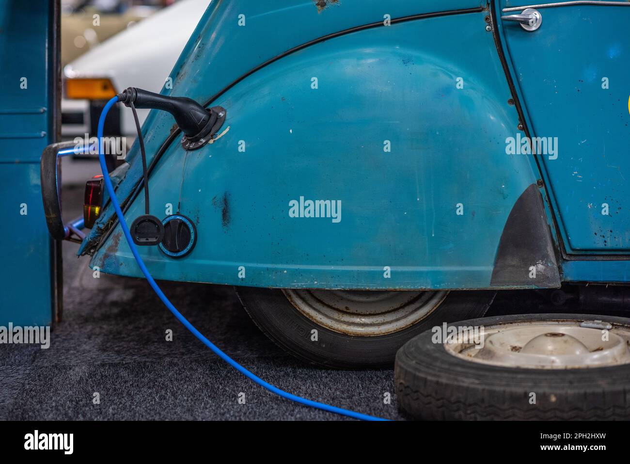Gothenburg, Sweden - december 03 2022: 1983 Citroen 2CV converted into ...