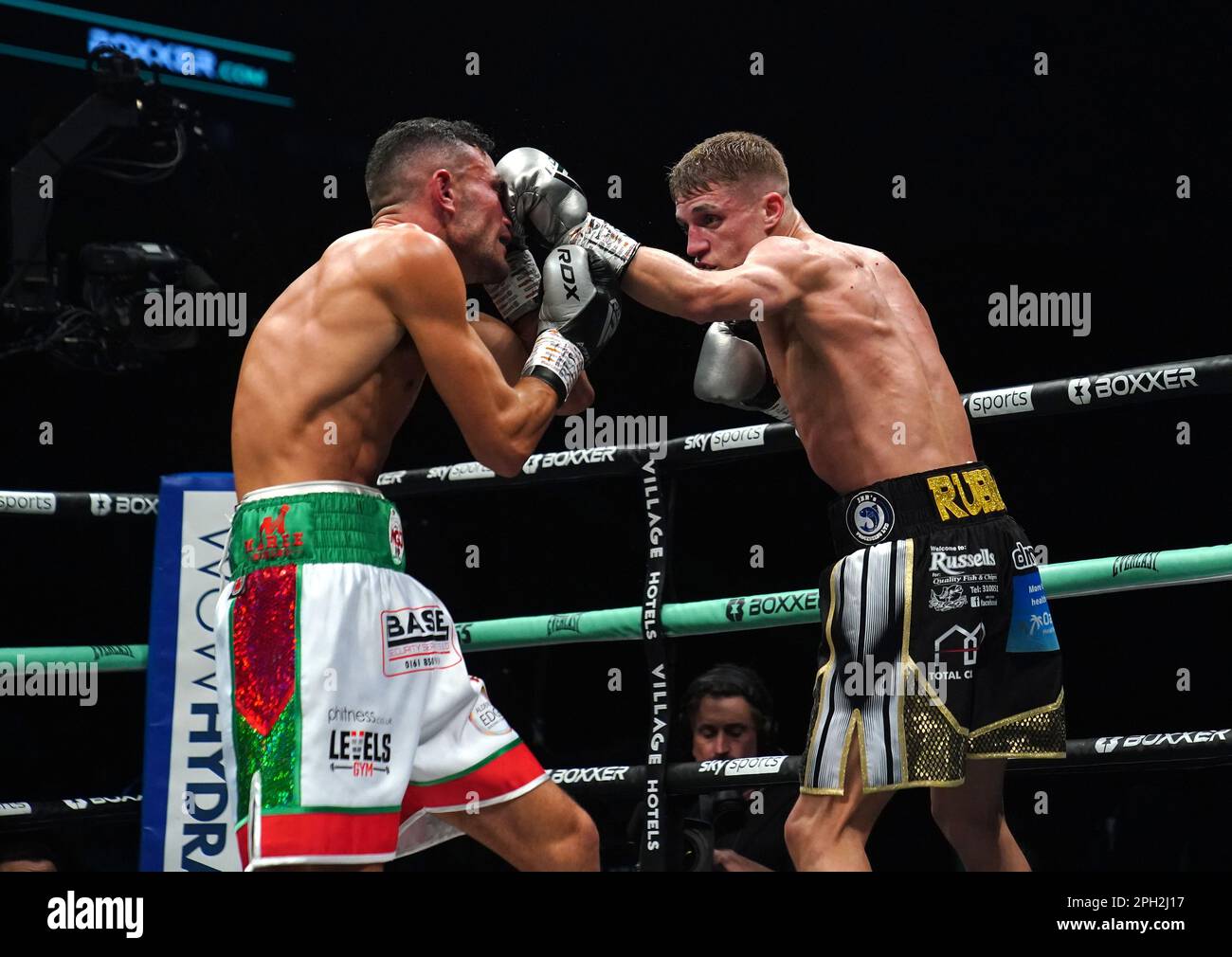 Michael Gomez Jr (left) and Levi Giles in the BBBofC English Super ...