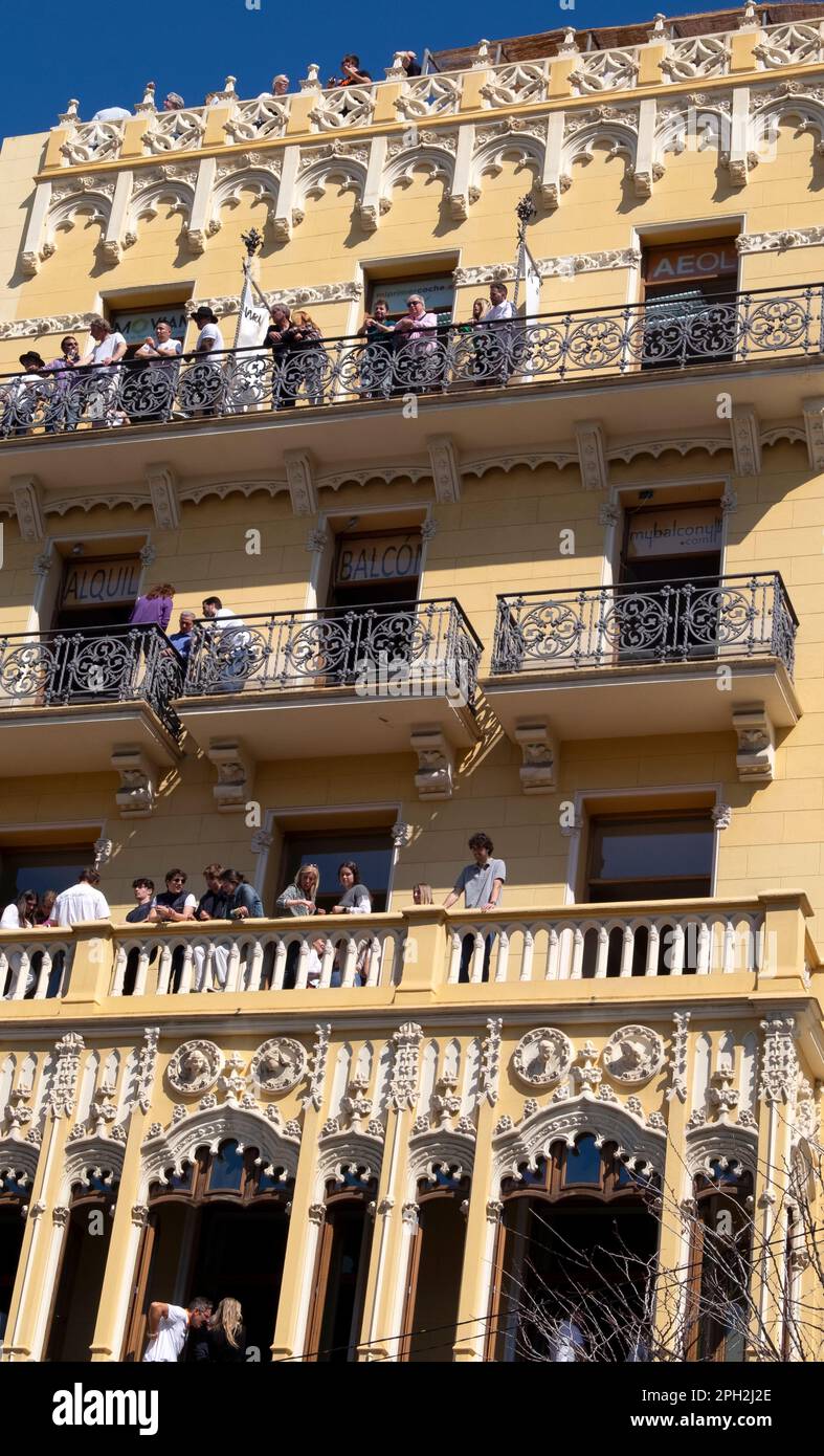 Beautiful building architecture in the city of Valencia,Spain Stock ...