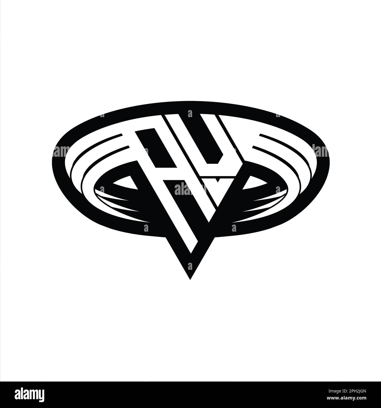 AV Logo monogram letter with triangle shape slice isolated outline ...