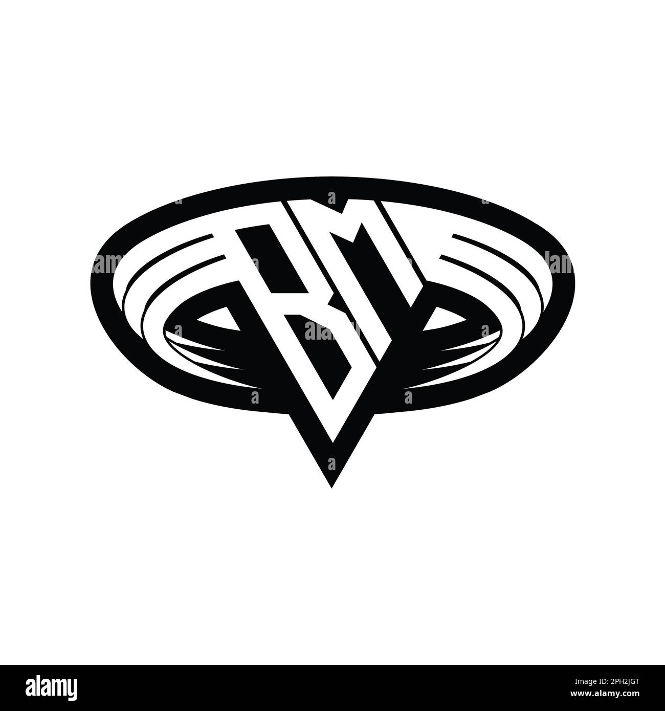 BM Logo monogram letter with triangle shape slice isolated outline ... BM Logo monogram letter with triangle shape slice isolated outline ...