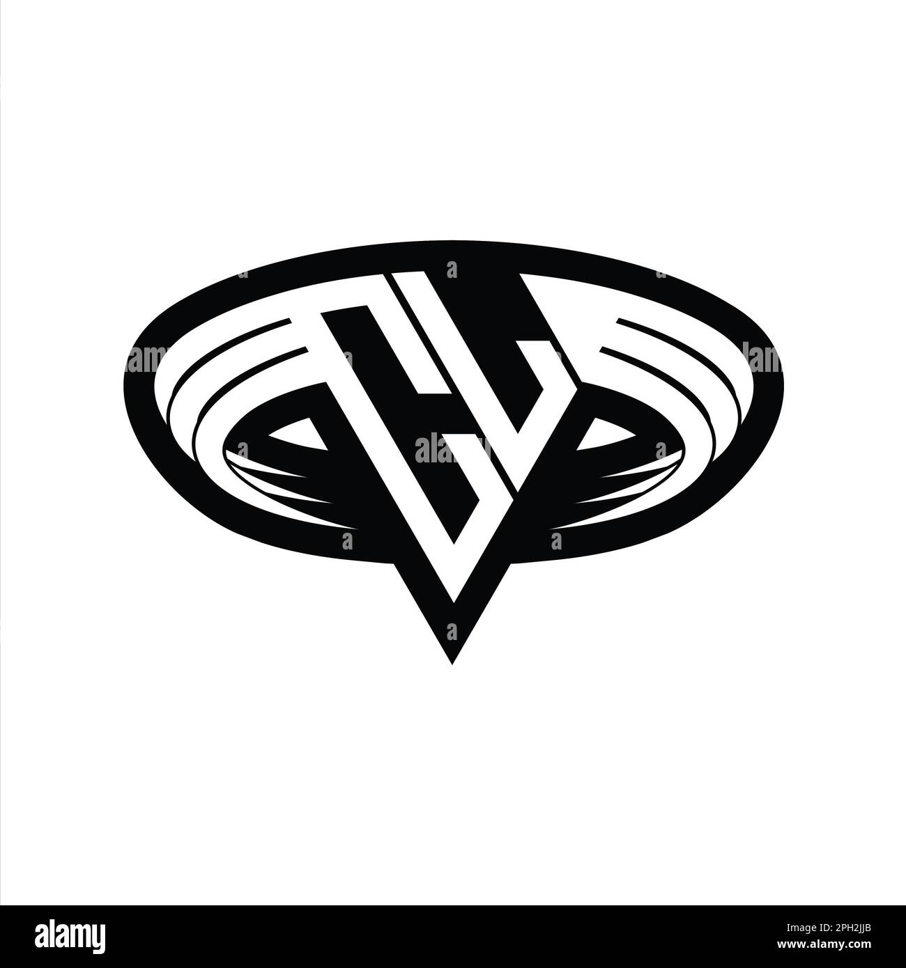 CL Logo monogram letter with triangle shape slice isolated outline ...