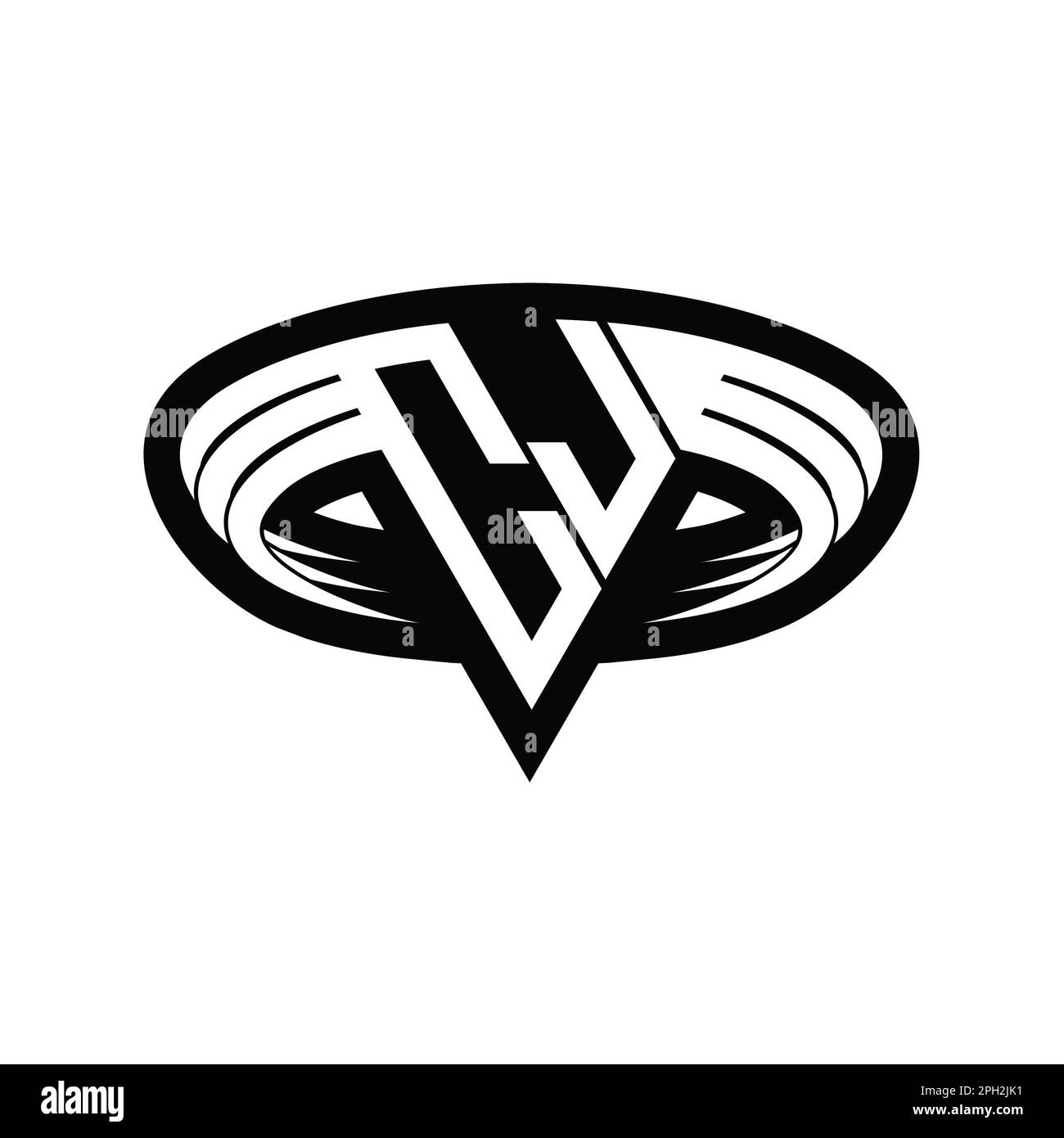 CJ Logo monogram letter with triangle shape slice isolated outline ...