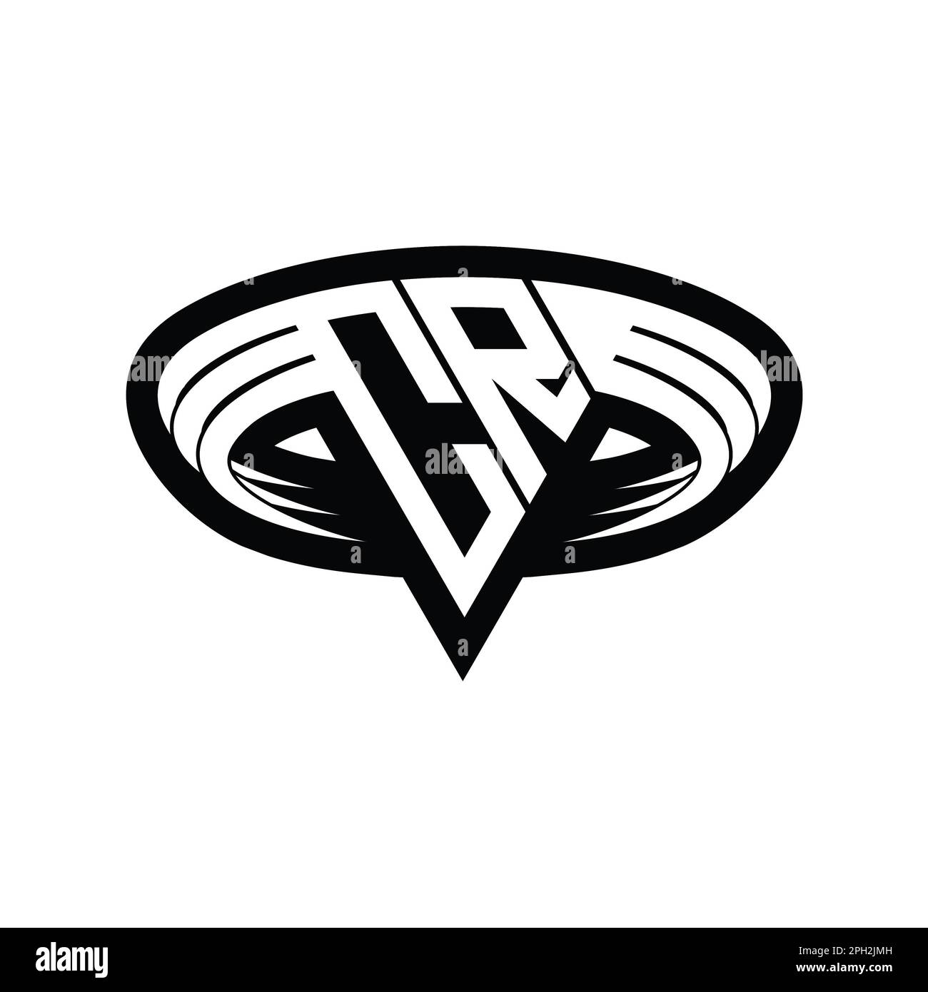 CR Logo monogram letter with triangle shape slice isolated outline ...