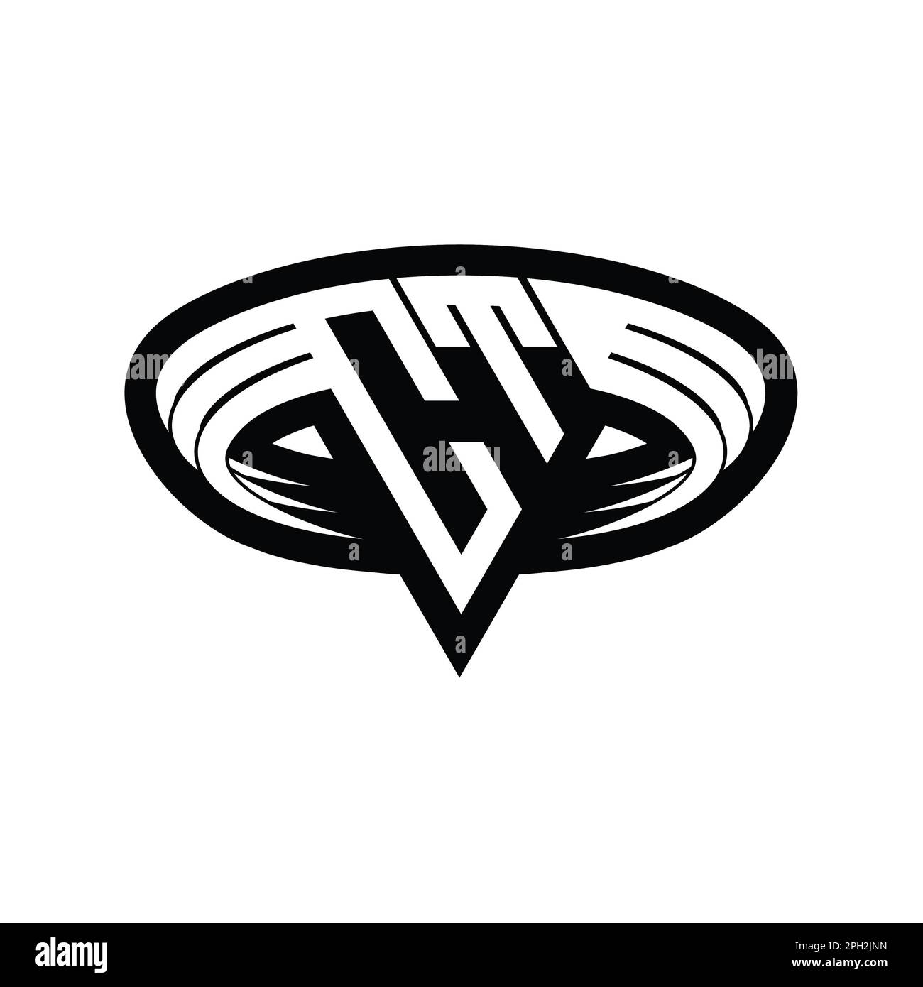 CT Logo monogram letter with triangle shape slice isolated outline ...