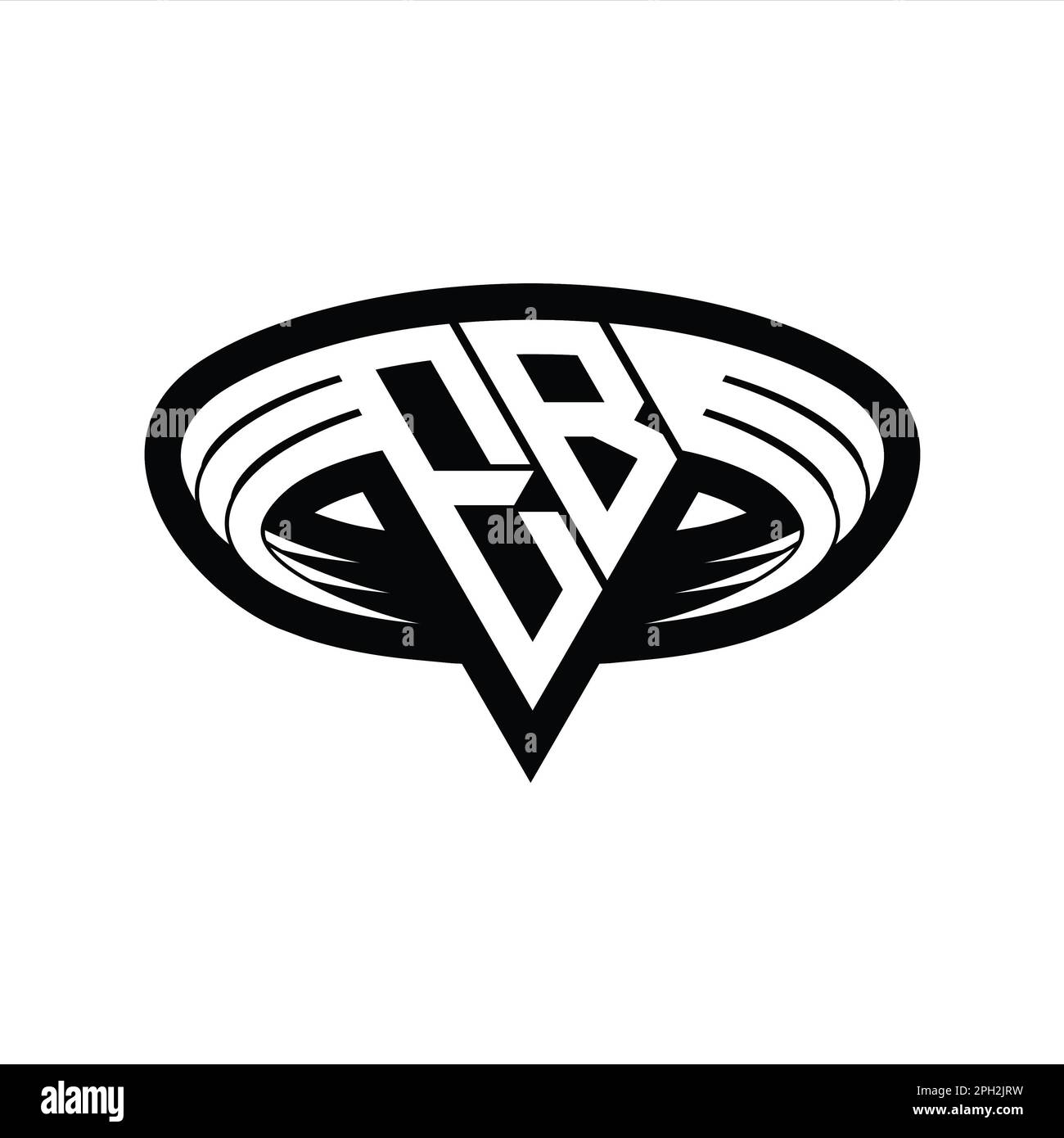 EB Logo monogram letter with triangle shape slice isolated outline ...
