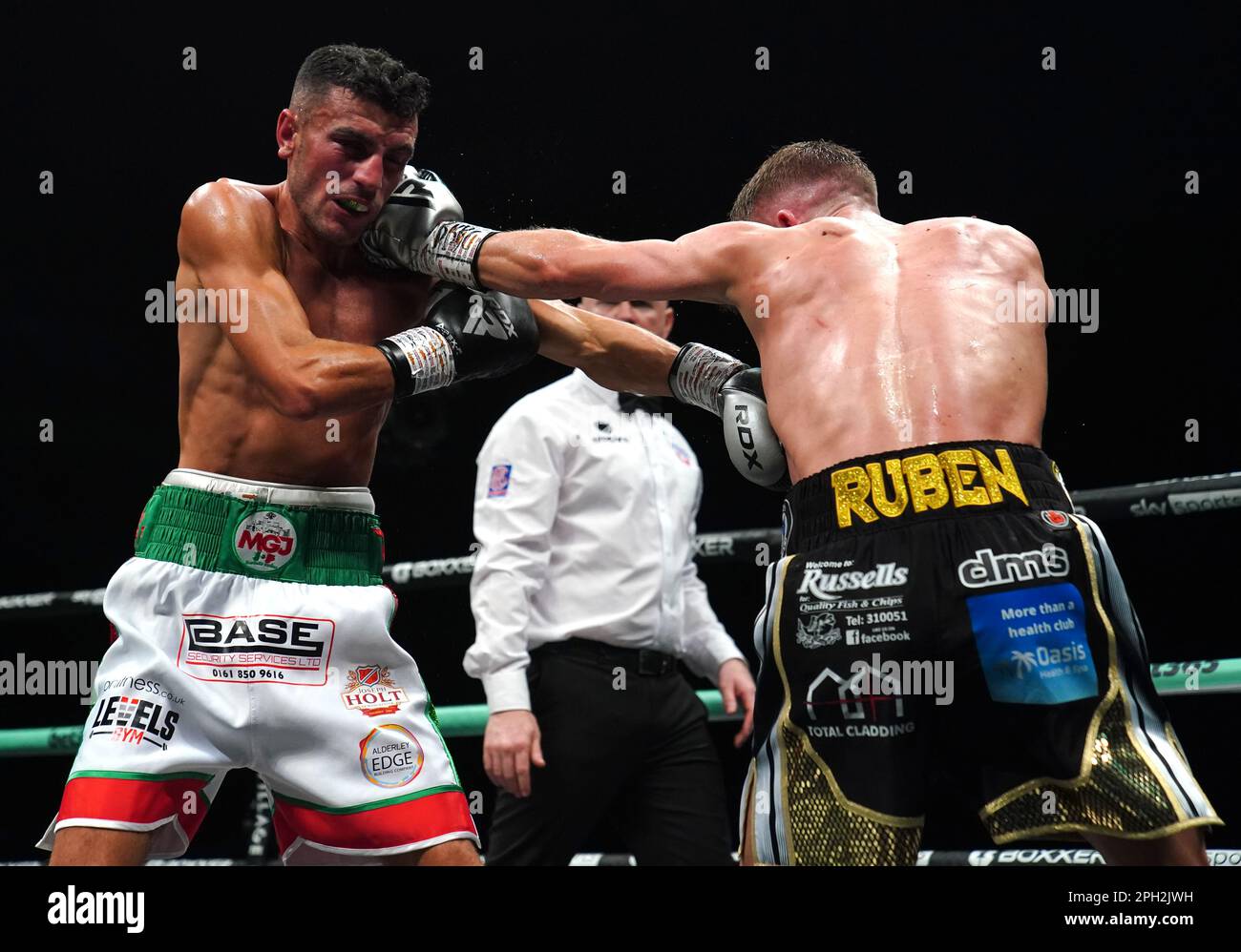 Michael Gomez Jr (left) and Levi Giles in the BBBofC English Super ...