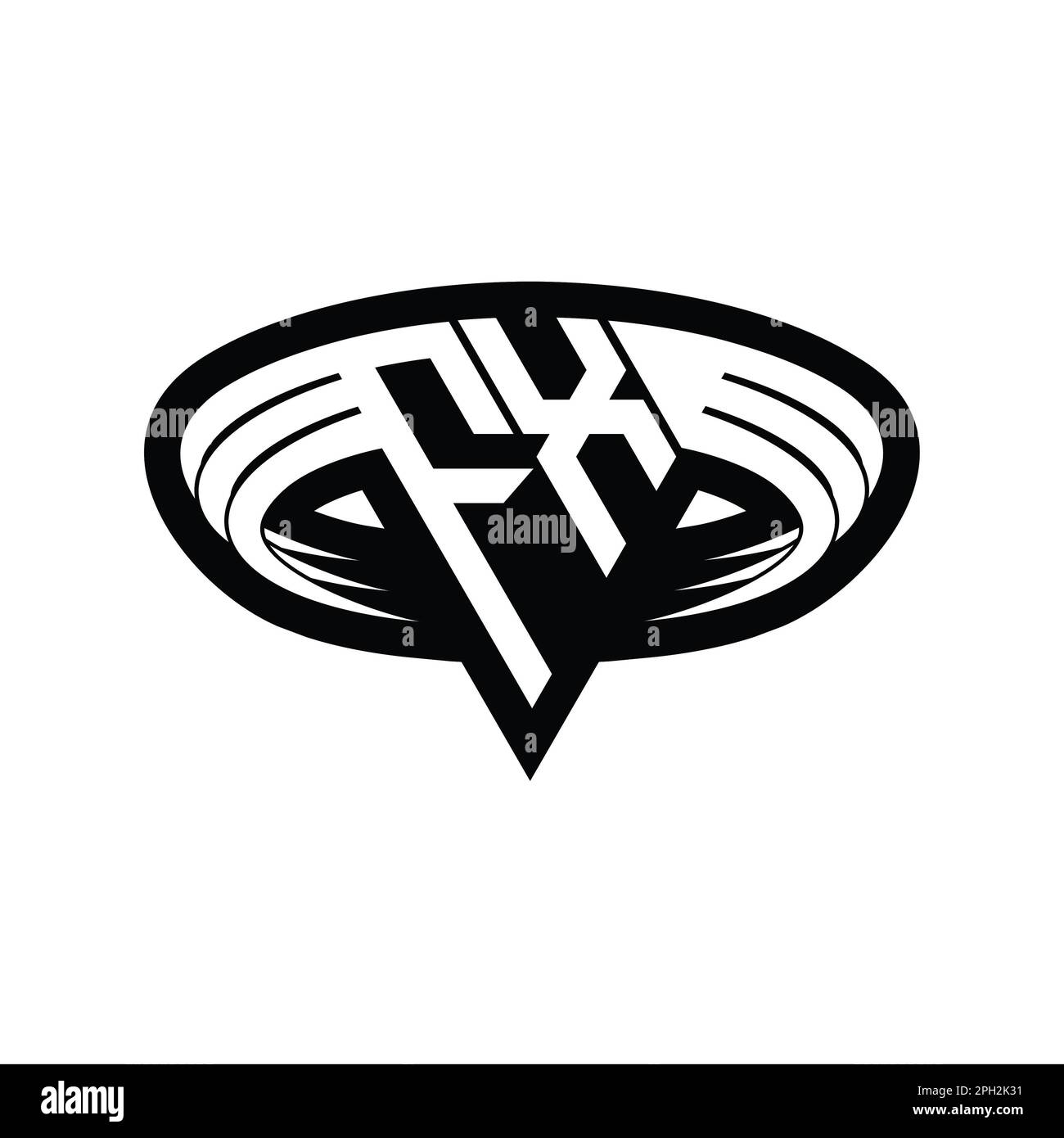 FX Logo monogram letter with triangle shape slice isolated outline ...