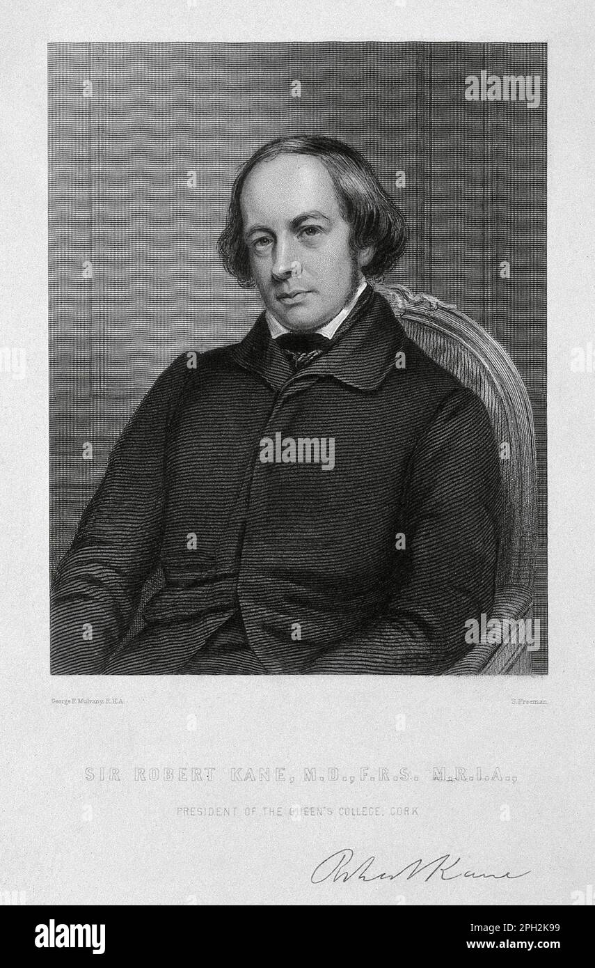 Sir Robert John Kane portrait, 1809 – 1890, was an Irish chemist and ...