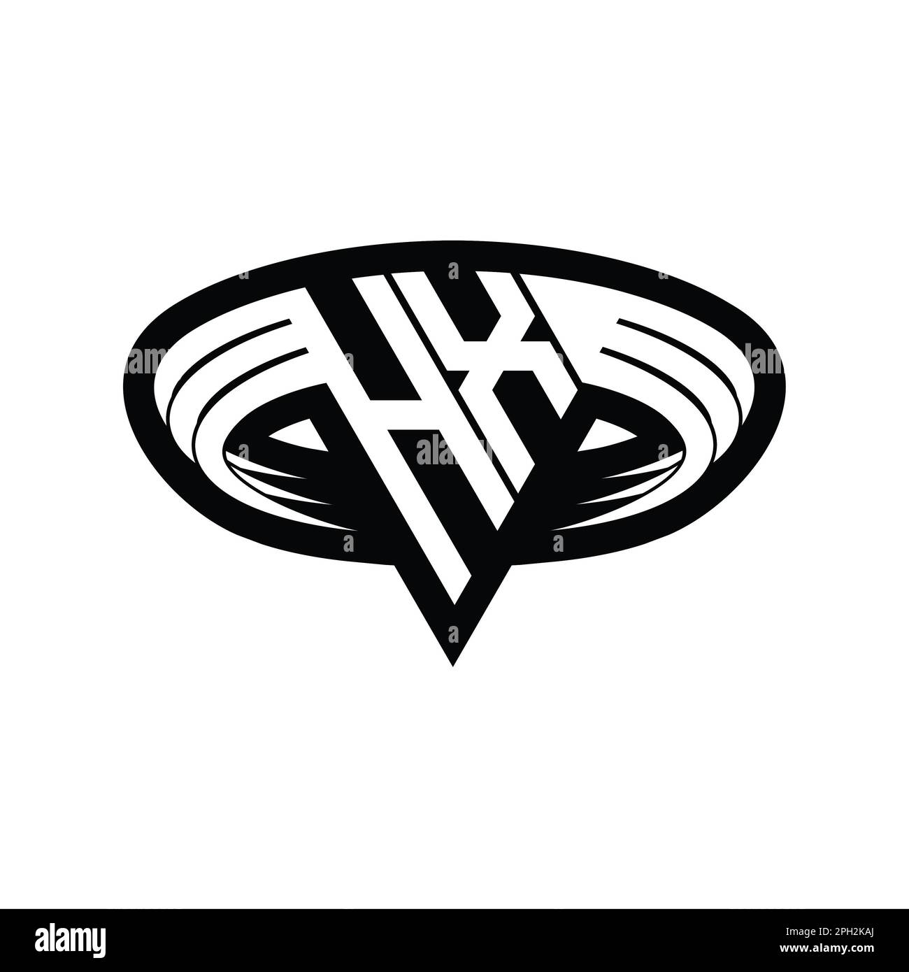 HX Logo monogram letter with triangle shape slice isolated outline design template Stock Photo ...