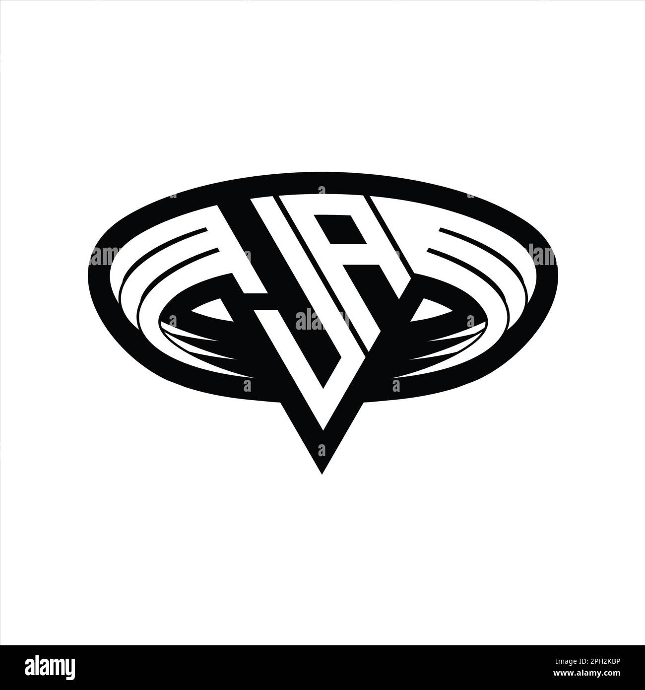 JA Logo monogram letter with triangle shape slice isolated outline ...