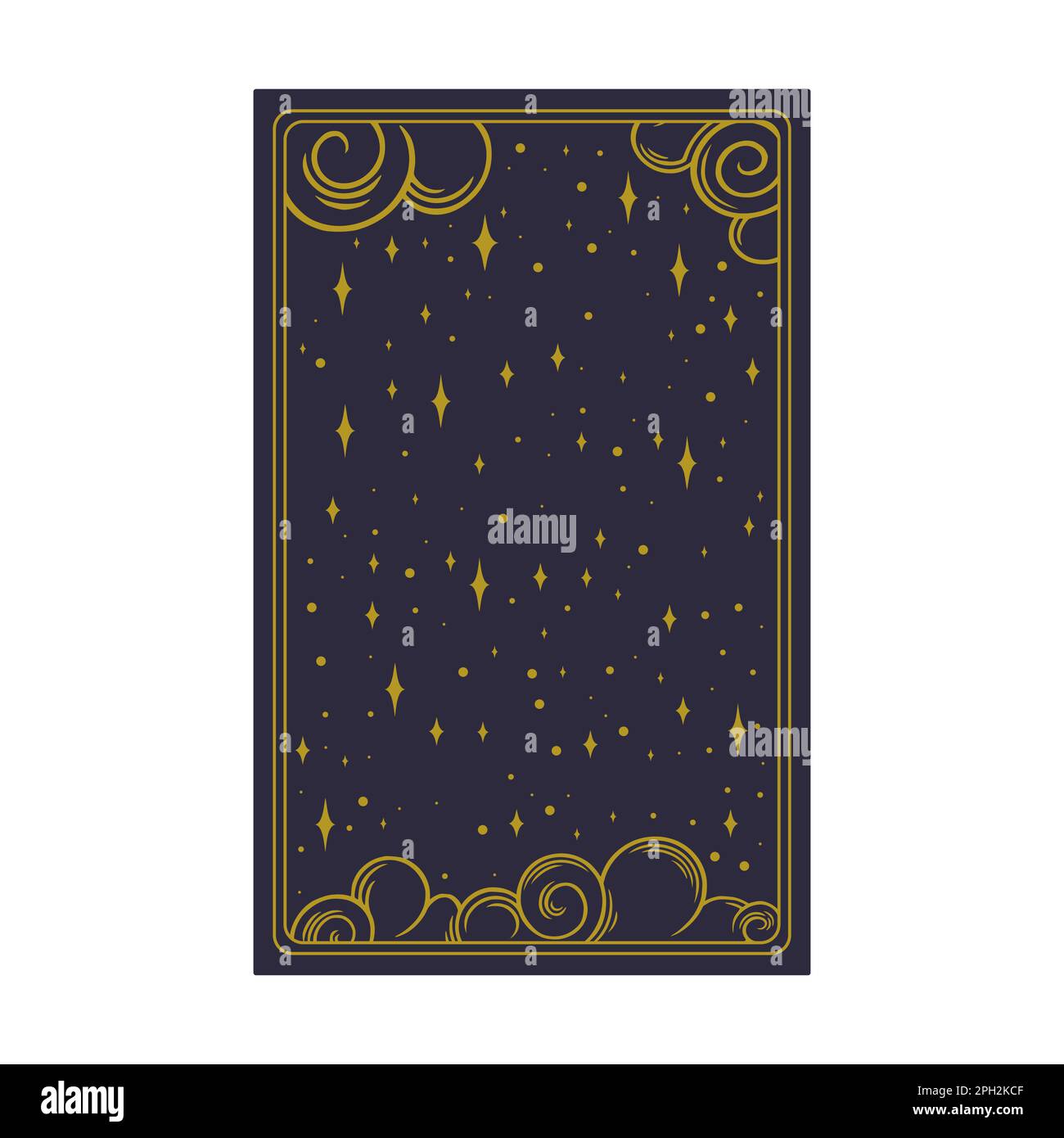 Tarot aesthetic golden card. Outline tarot design for oracle card ...