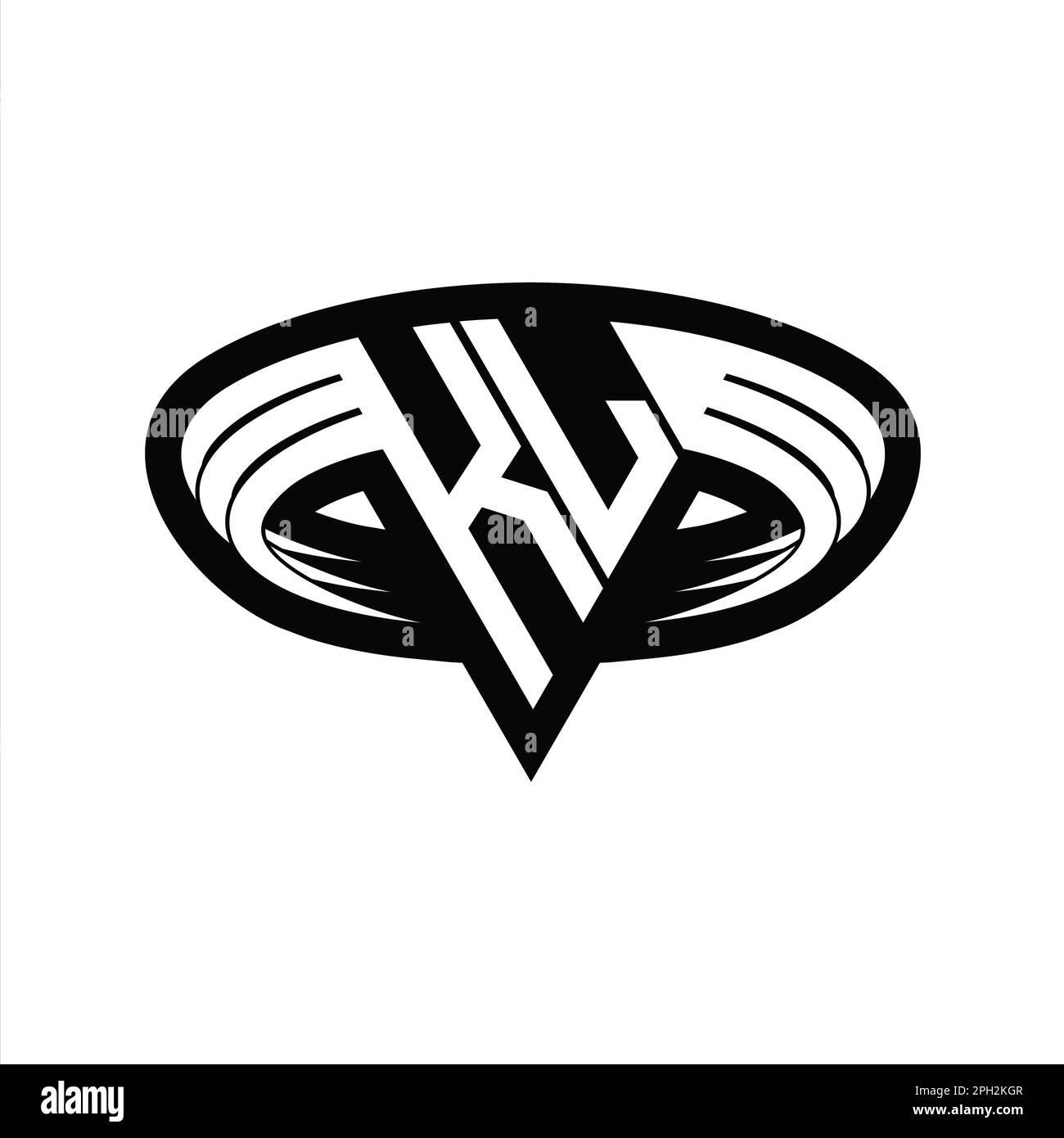 KL Logo monogram letter with triangle shape slice isolated outline ...