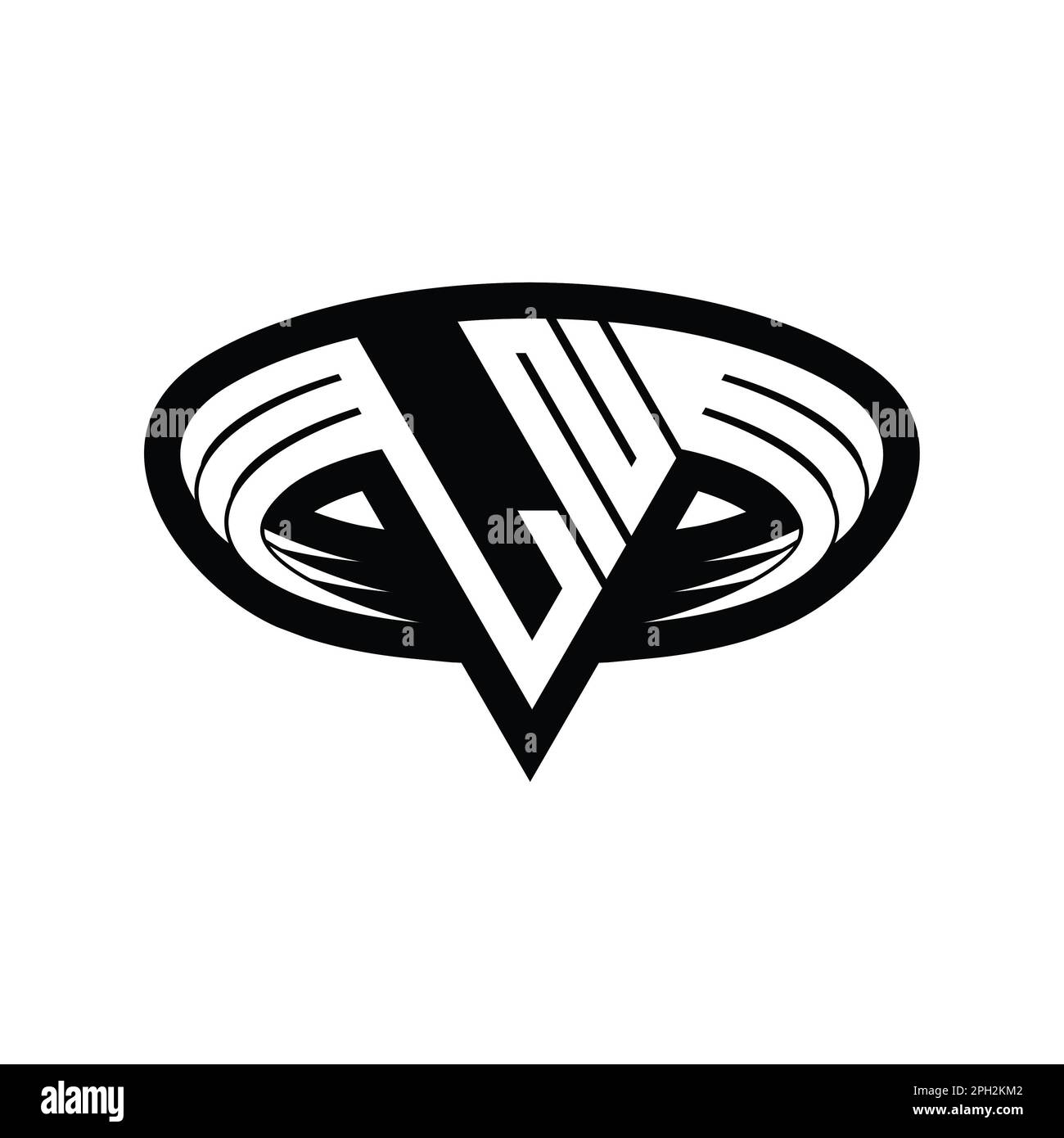 LN Logo monogram letter with triangle shape slice isolated outline ...