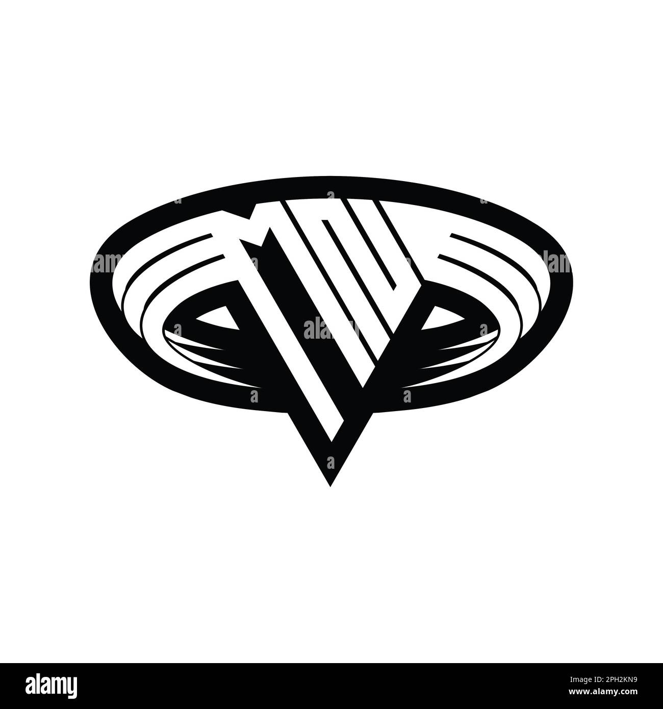 MN Logo monogram letter with triangle shape slice isolated outline ...