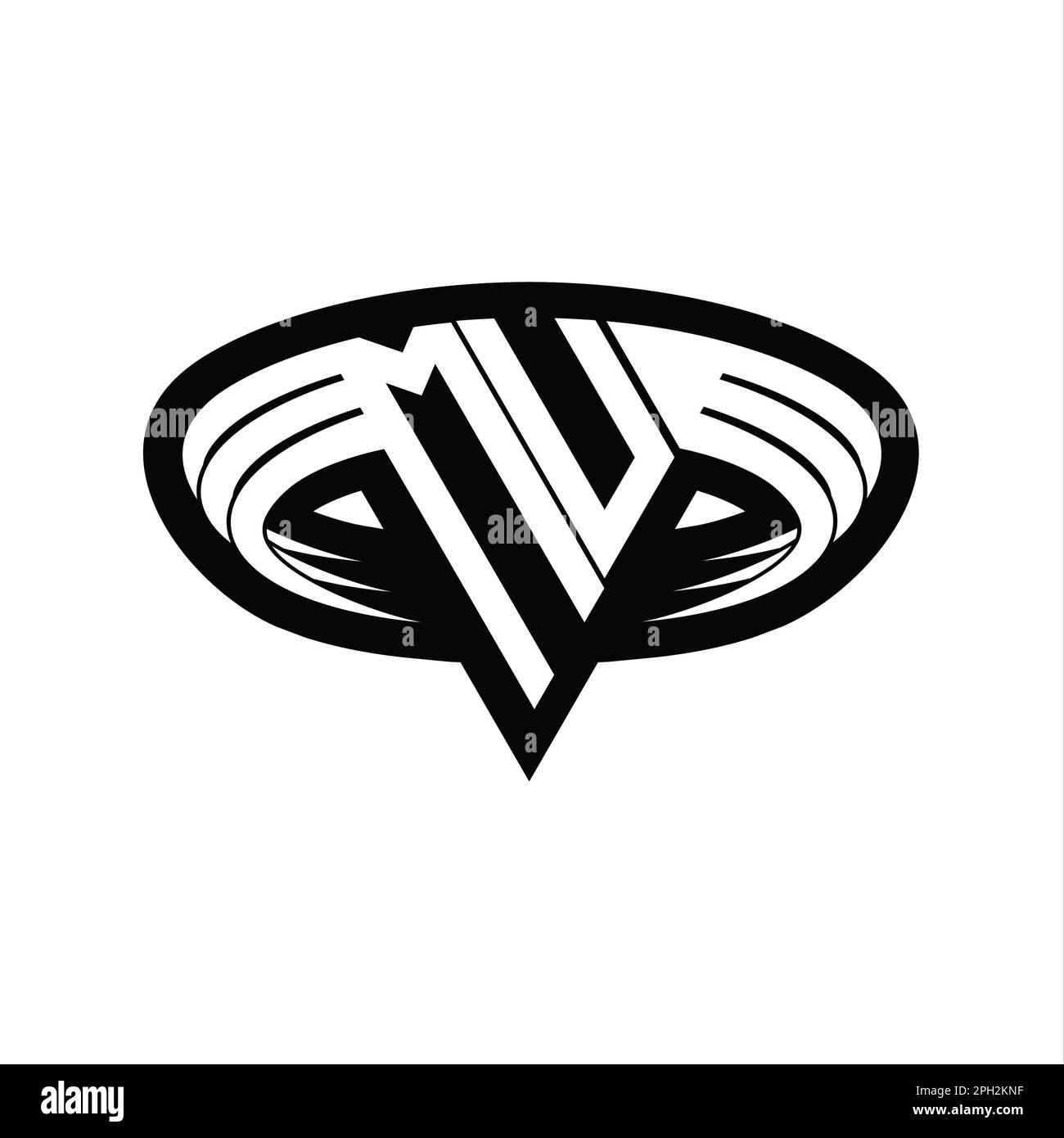 MU Logo monogram letter with triangle shape slice isolated outline design template Stock Photo ...