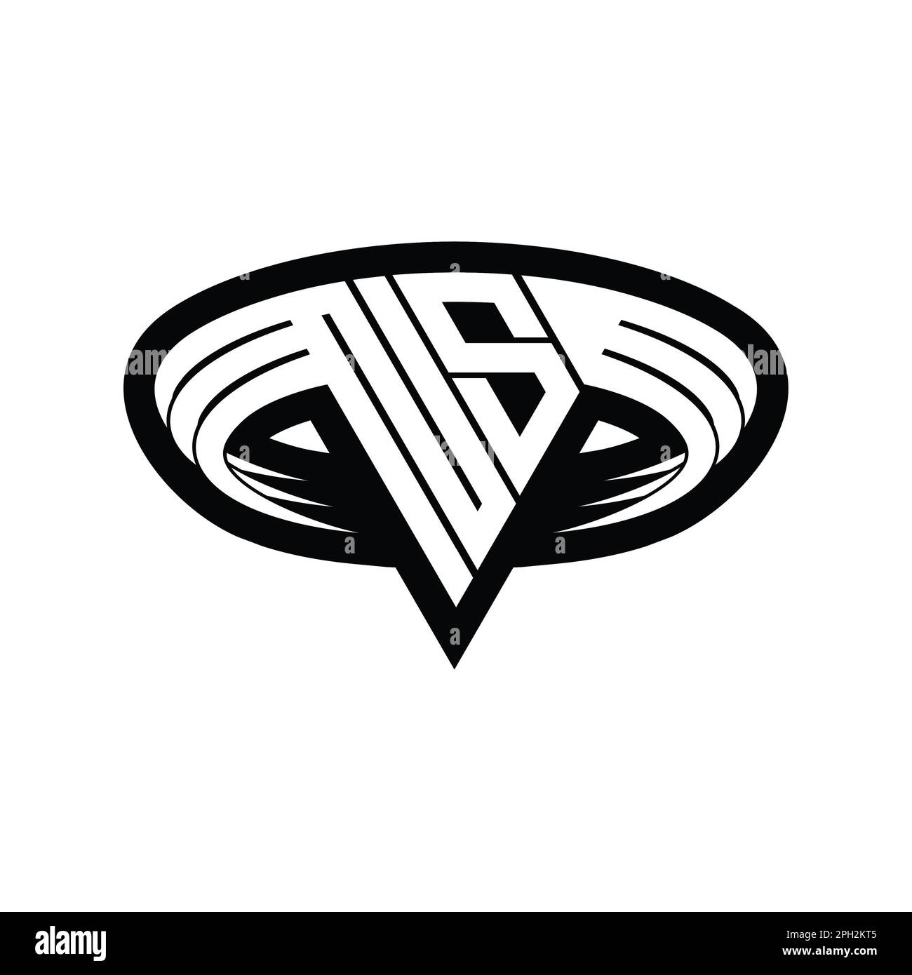 NS Logo monogram letter with triangle shape slice isolated outline ...