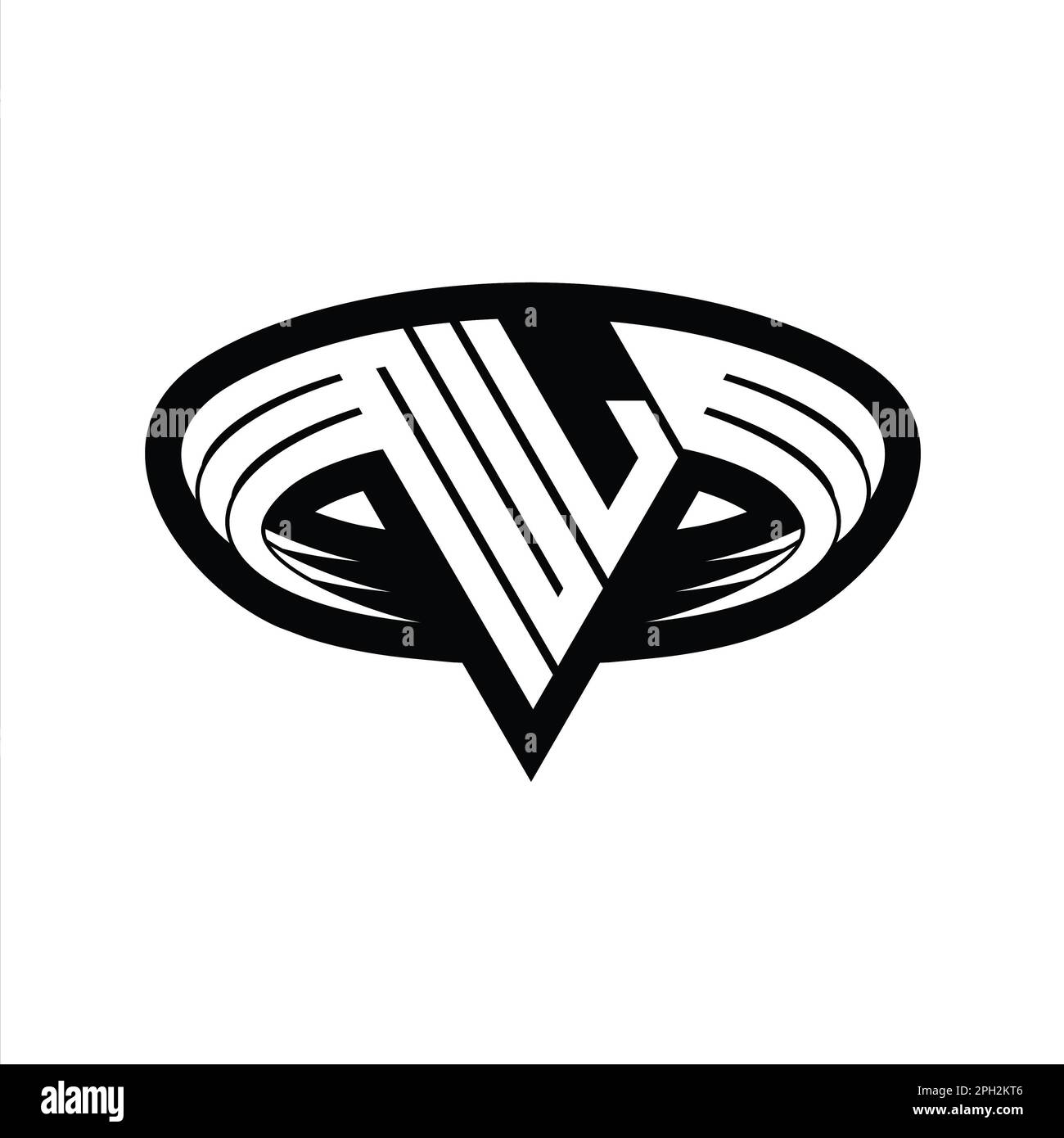 NL Logo monogram letter with triangle shape slice isolated outline design template Stock Photo ...