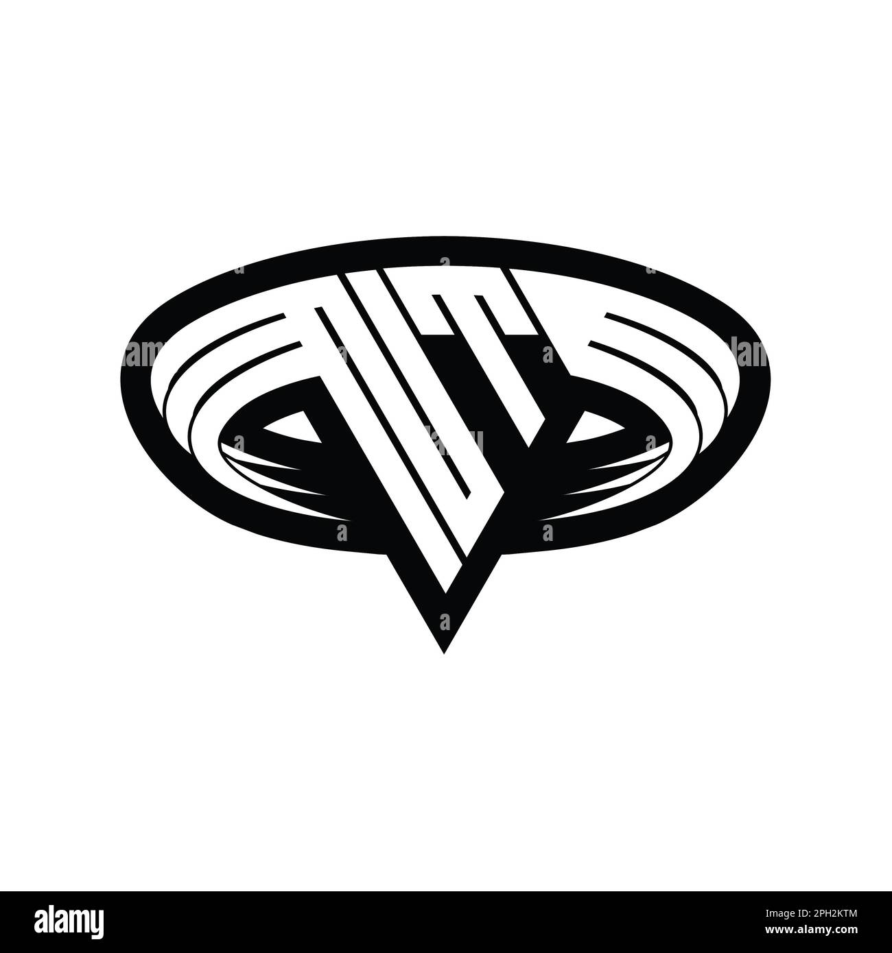 NT Logo monogram letter with triangle shape slice isolated outline ...