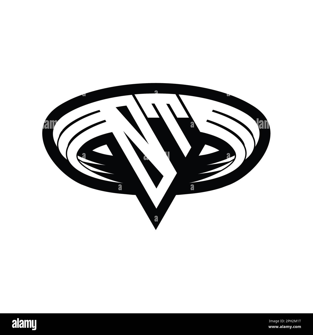 OT Logo monogram letter with triangle shape slice isolated outline design template Stock Photo ...