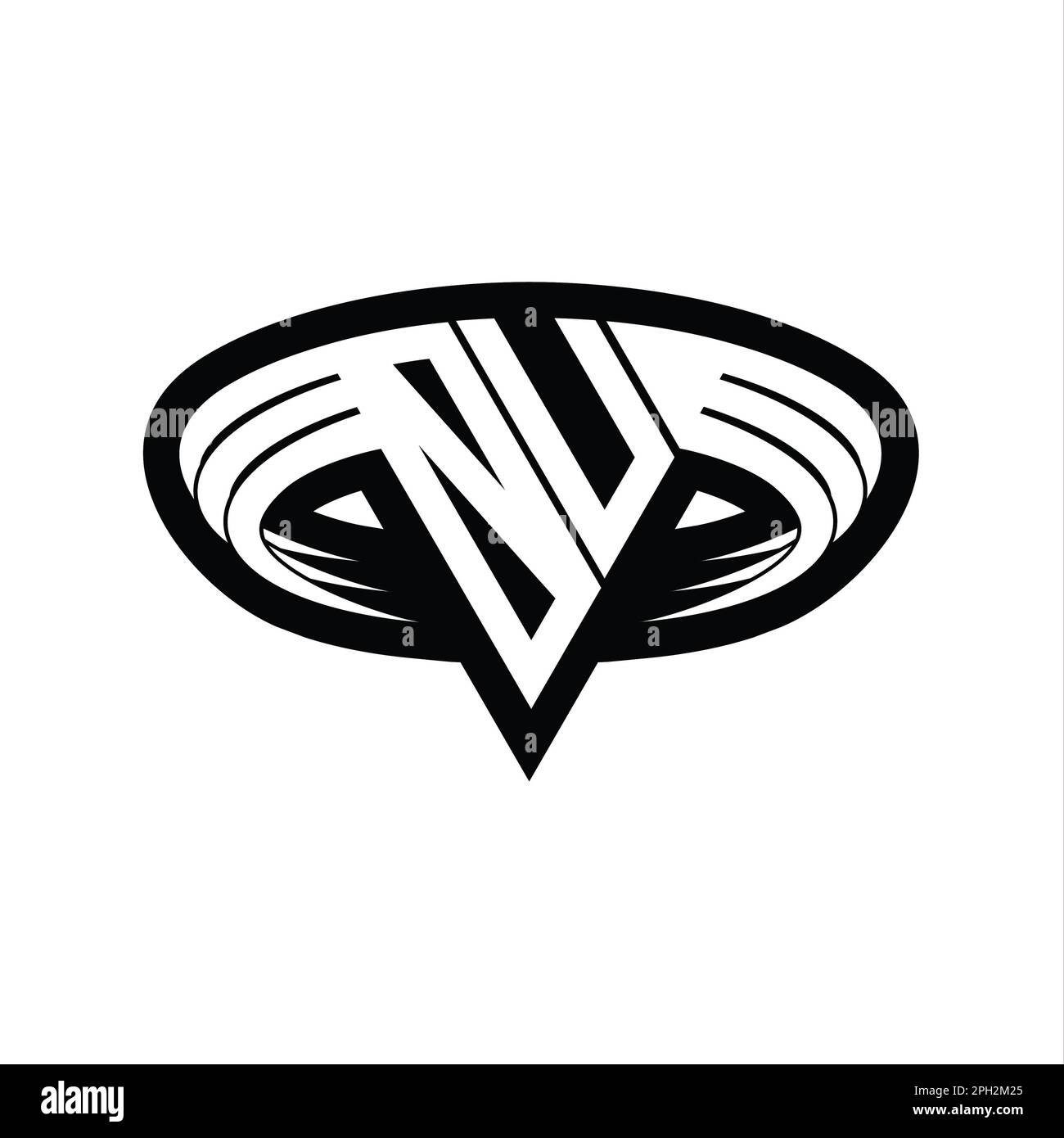 OU Logo monogram letter with triangle shape slice isolated outline ...