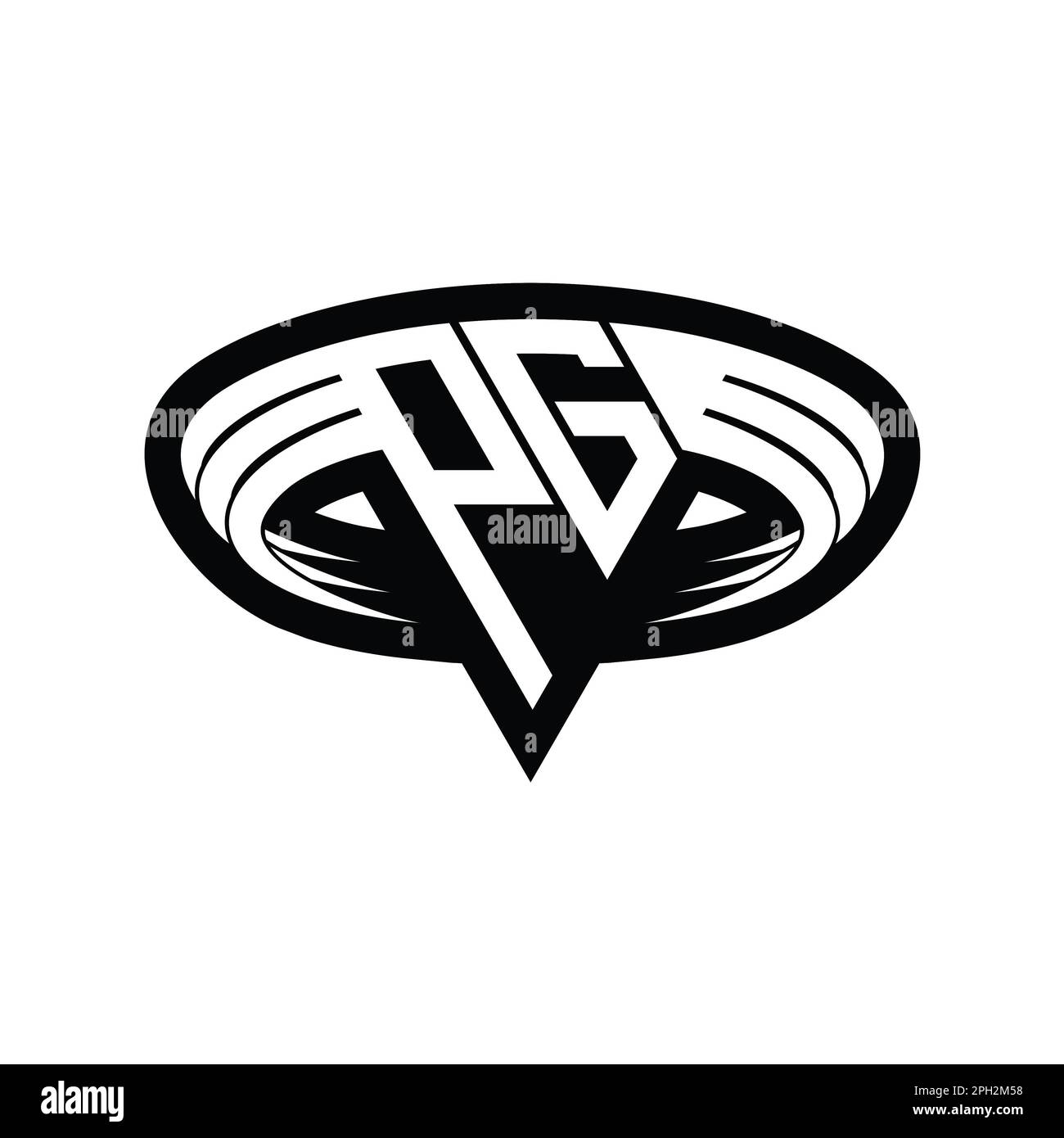 PG Logo monogram letter with triangle shape slice isolated outline ...