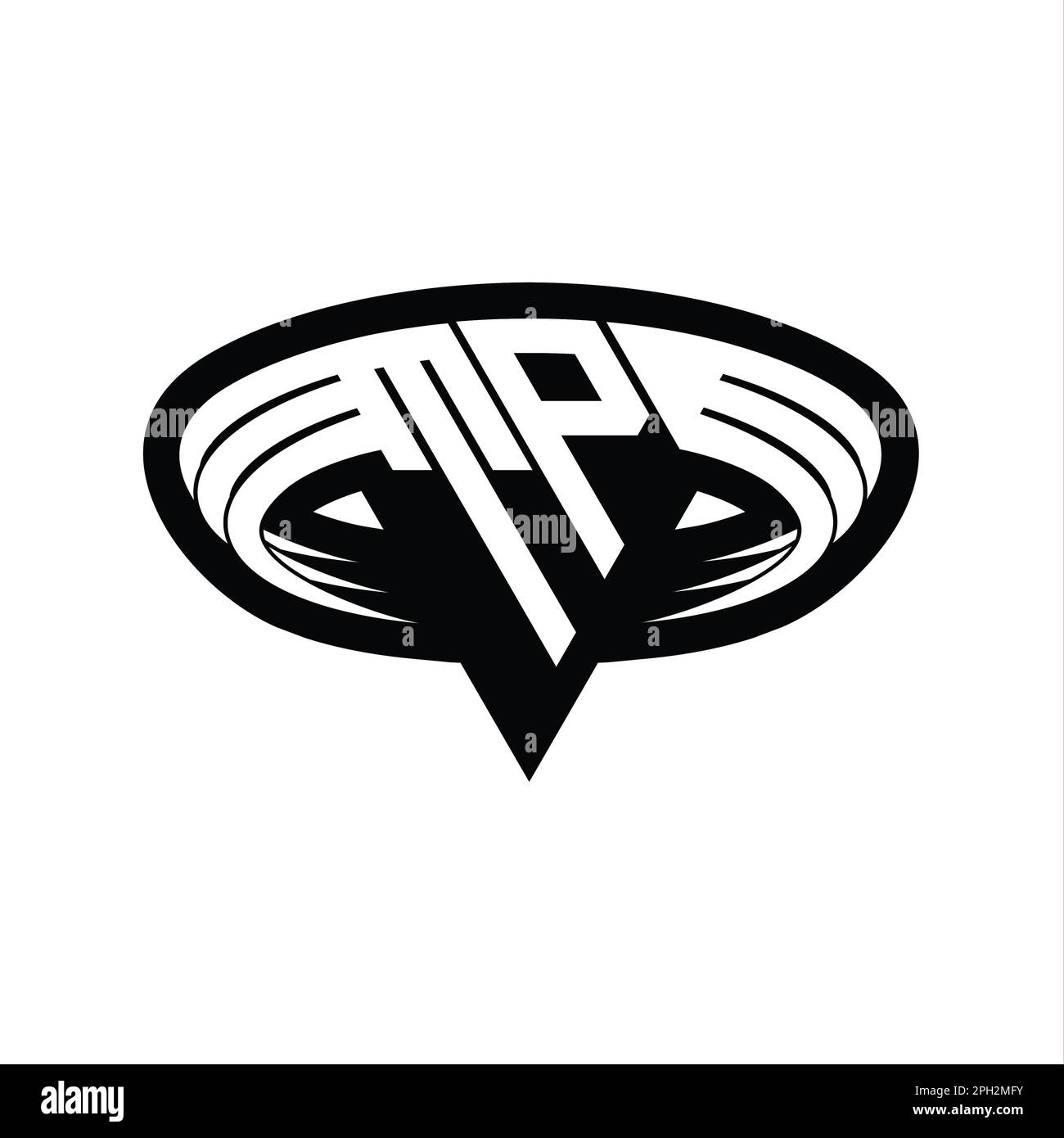 TP Logo monogram letter with triangle shape slice isolated outline ...