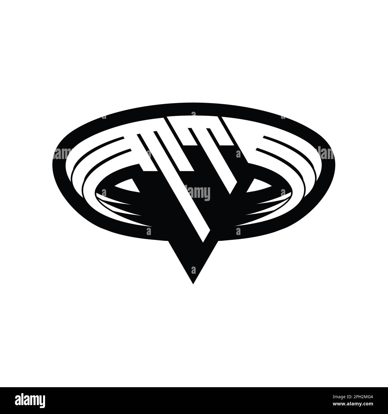 TT Logo monogram letter with triangle shape slice isolated outline ...