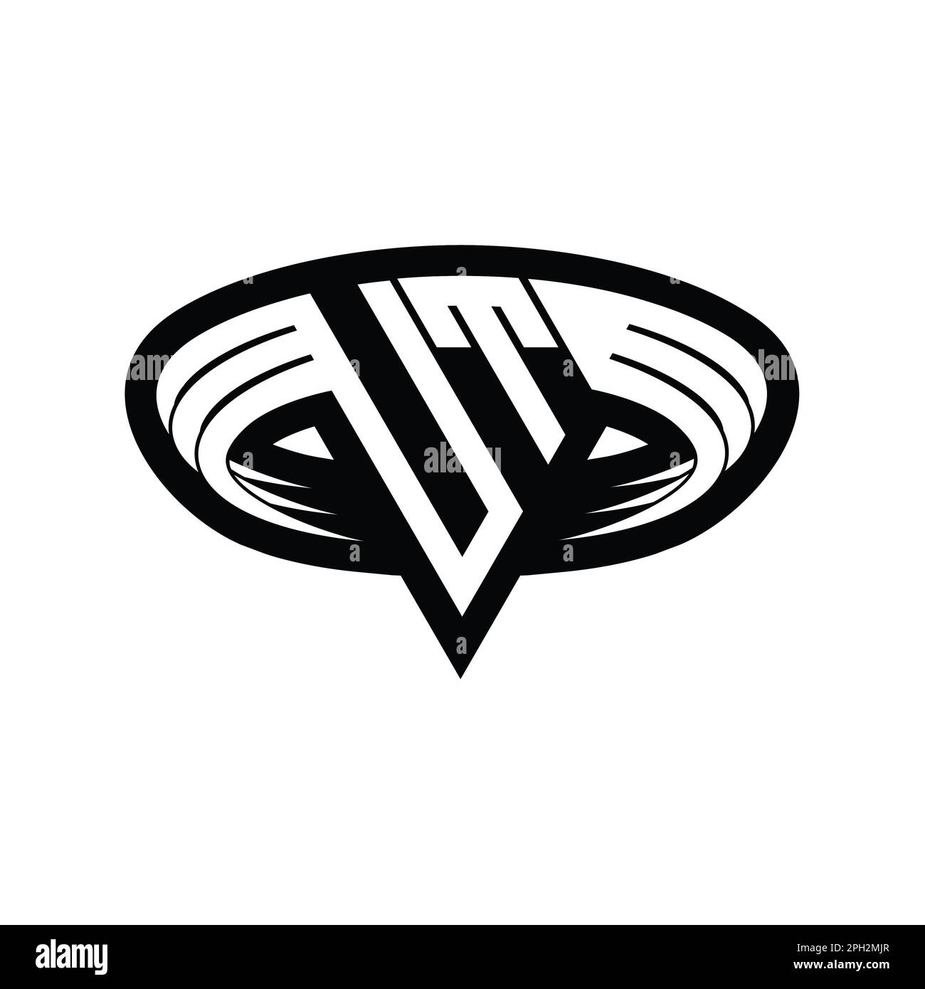 UT Logo monogram letter with triangle shape slice isolated outline ...