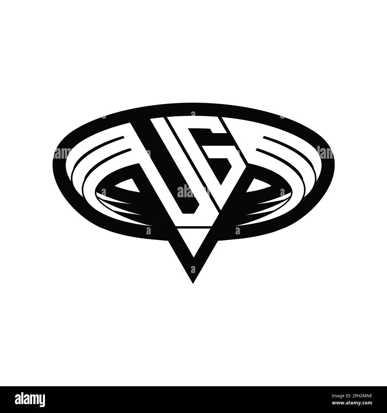 VG Logo monogram letter with triangle shape slice isolated outline ...