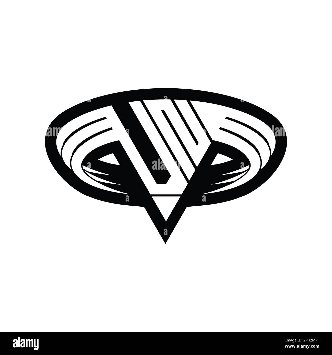 VN Logo monogram letter with triangle shape slice isolated outline ...