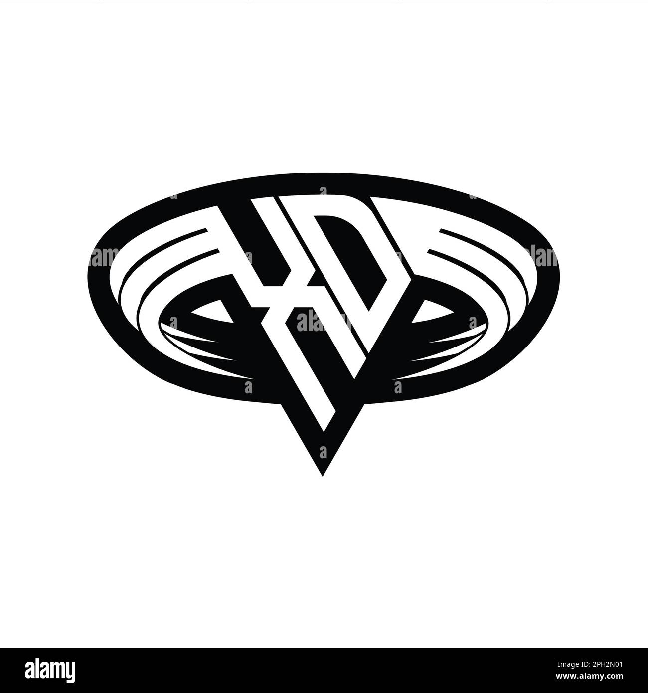 XD Logo monogram letter with triangle shape slice isolated outline ...