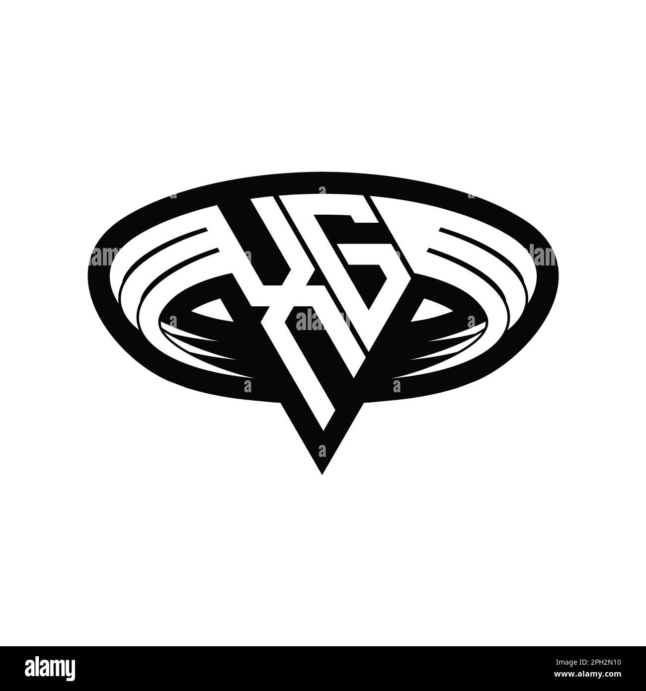 XG Logo monogram letter with triangle shape slice isolated outline ...