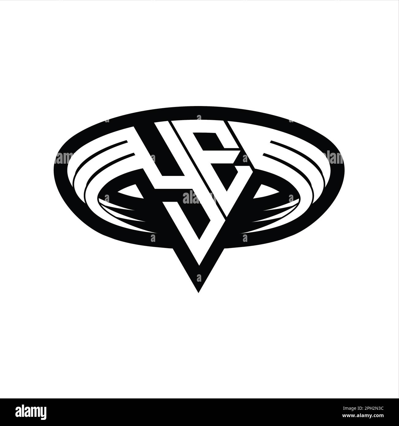 YE Logo monogram letter with triangle shape slice isolated outline ...