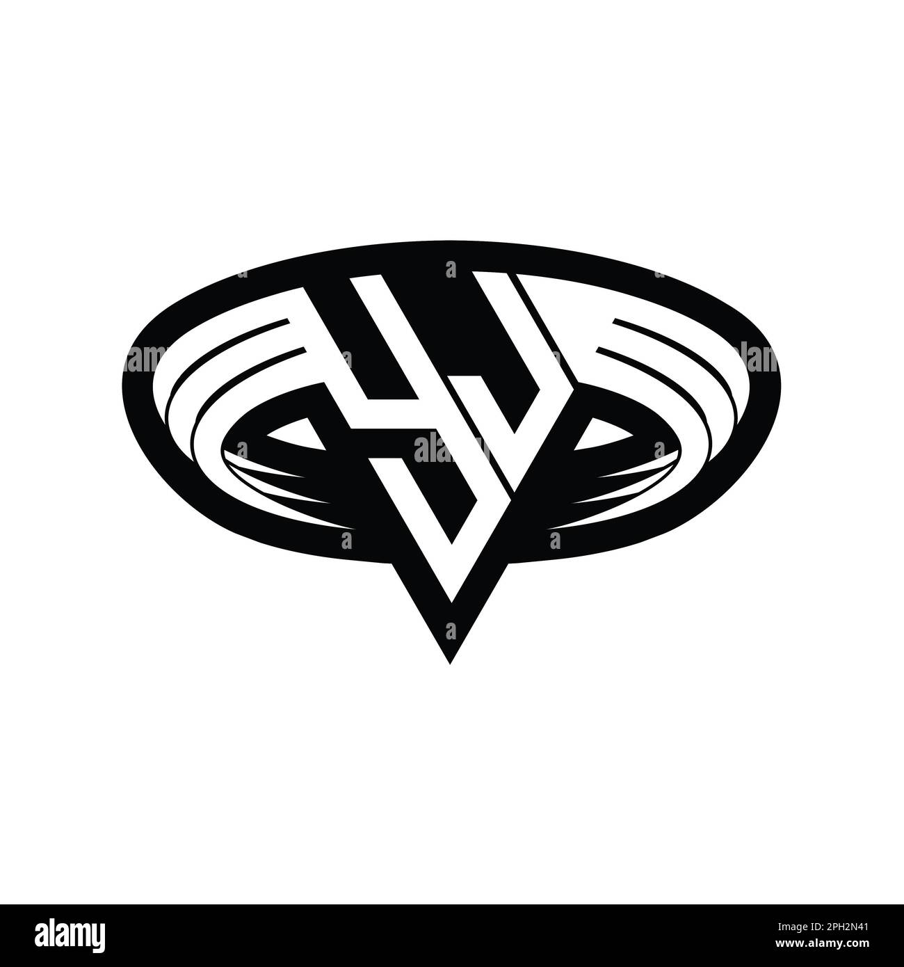YJ Logo monogram letter with triangle shape slice isolated outline design template Stock Photo ...